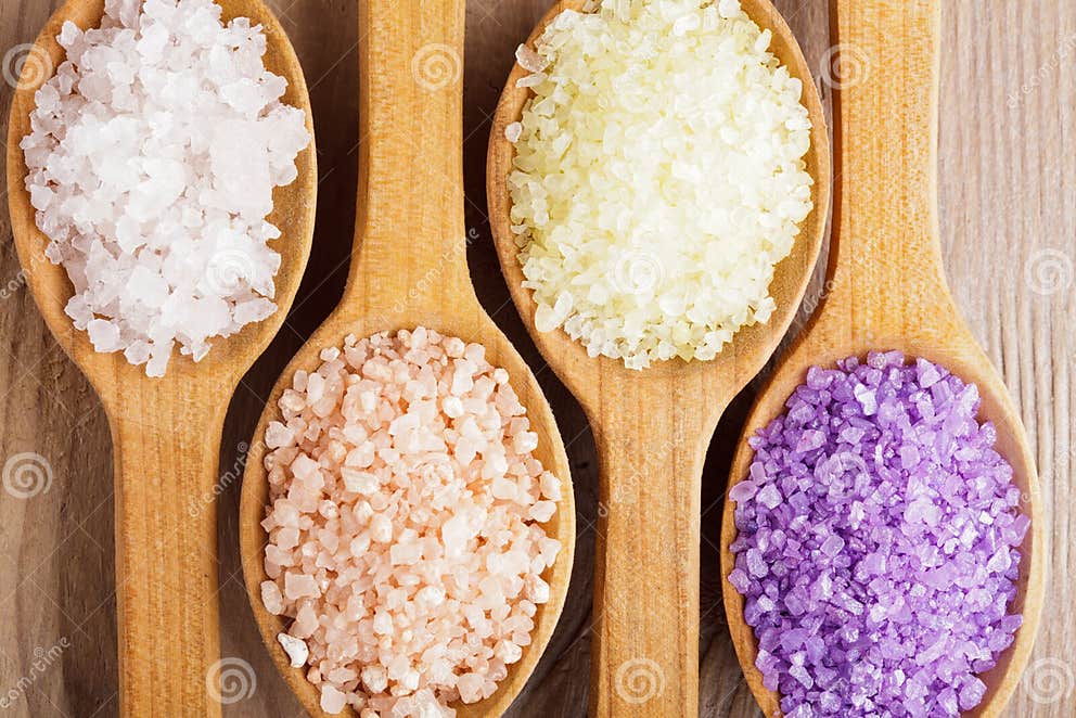 Various sea salt stock photo. Image of brown, mineral - 20970860