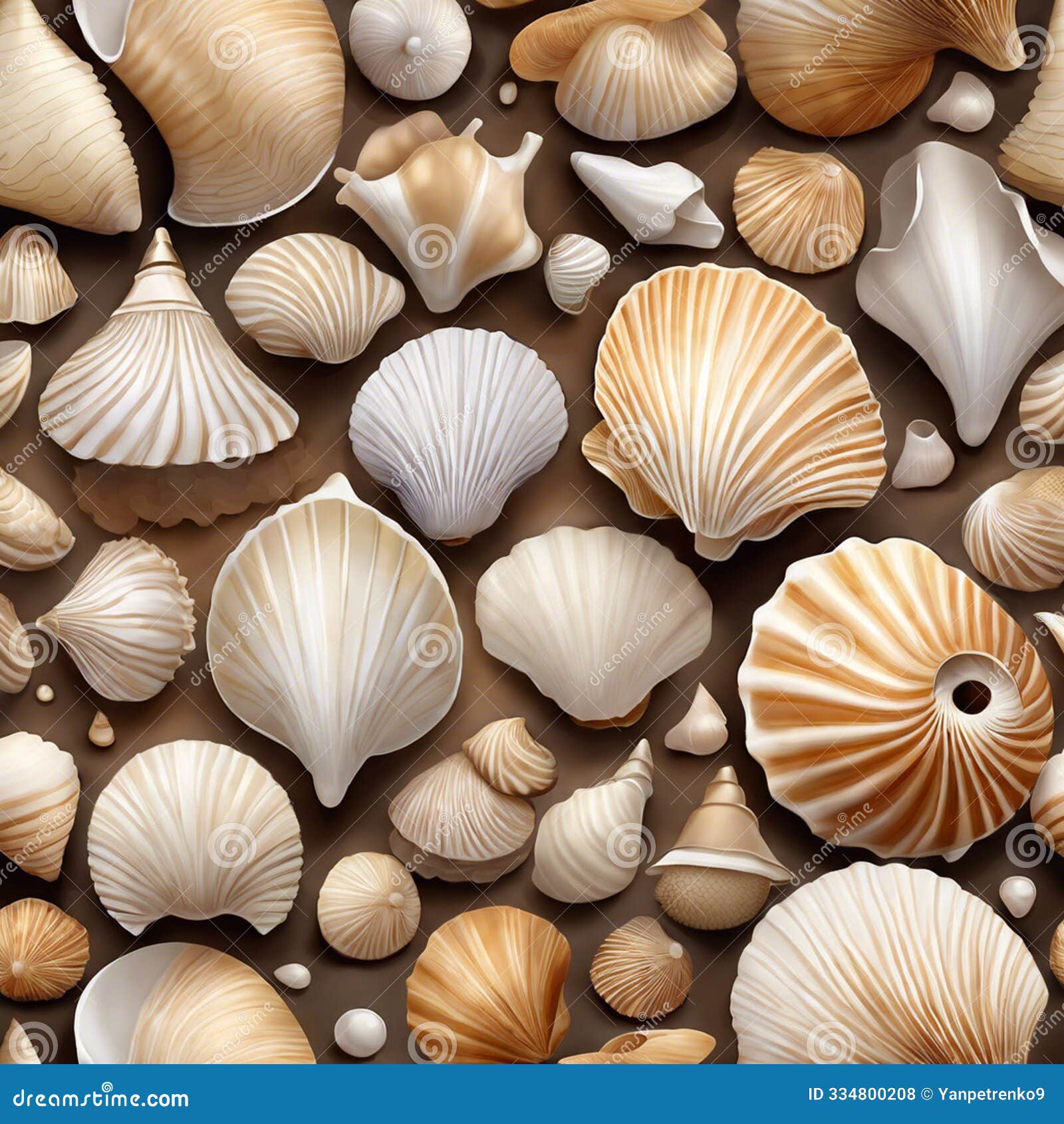 Various Sea Shells on a Sandy Background Create the Atmosphere of a ...
