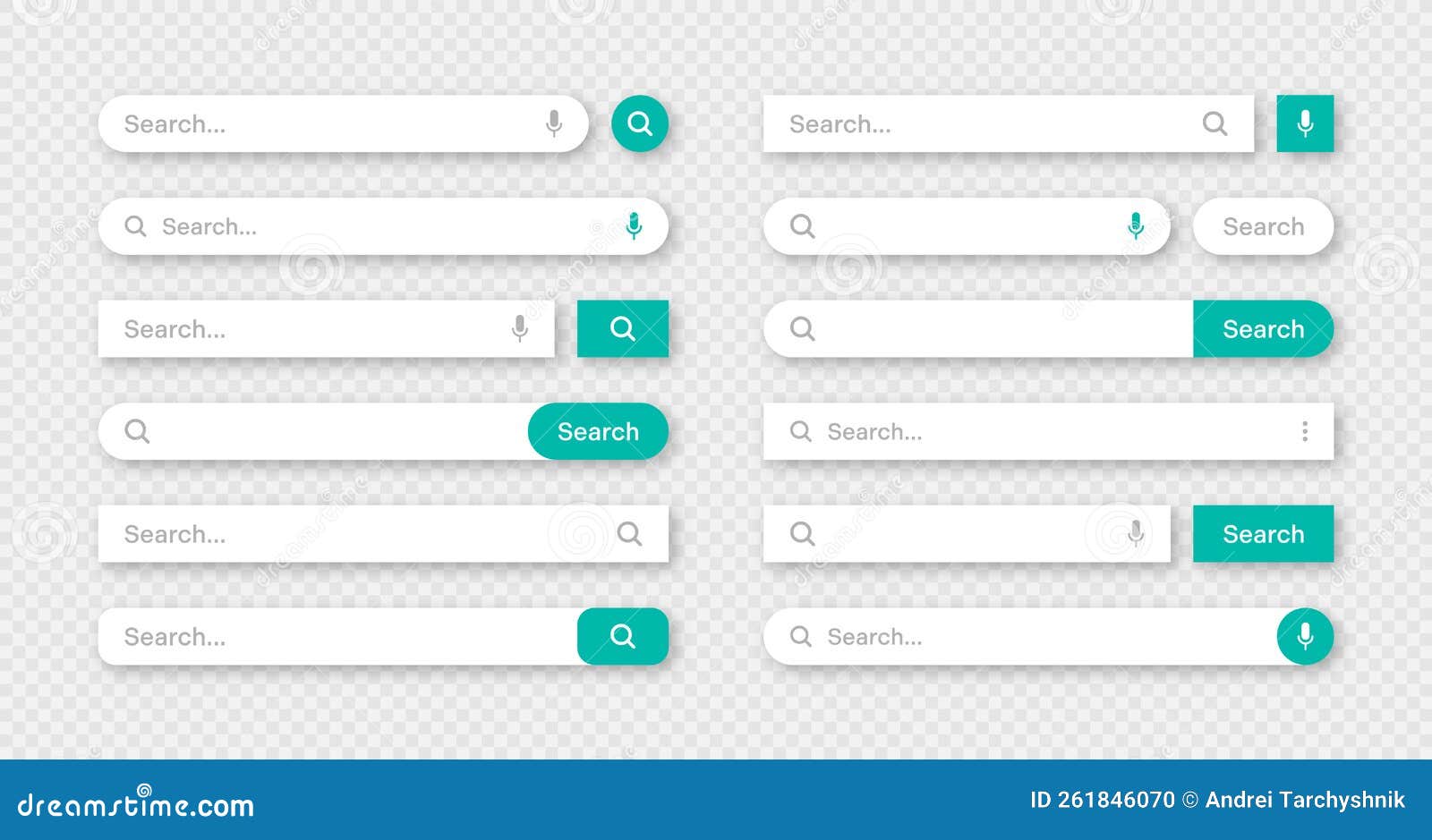 Various Search Bar Templates. Internet Browser Engine with Search Box ...
