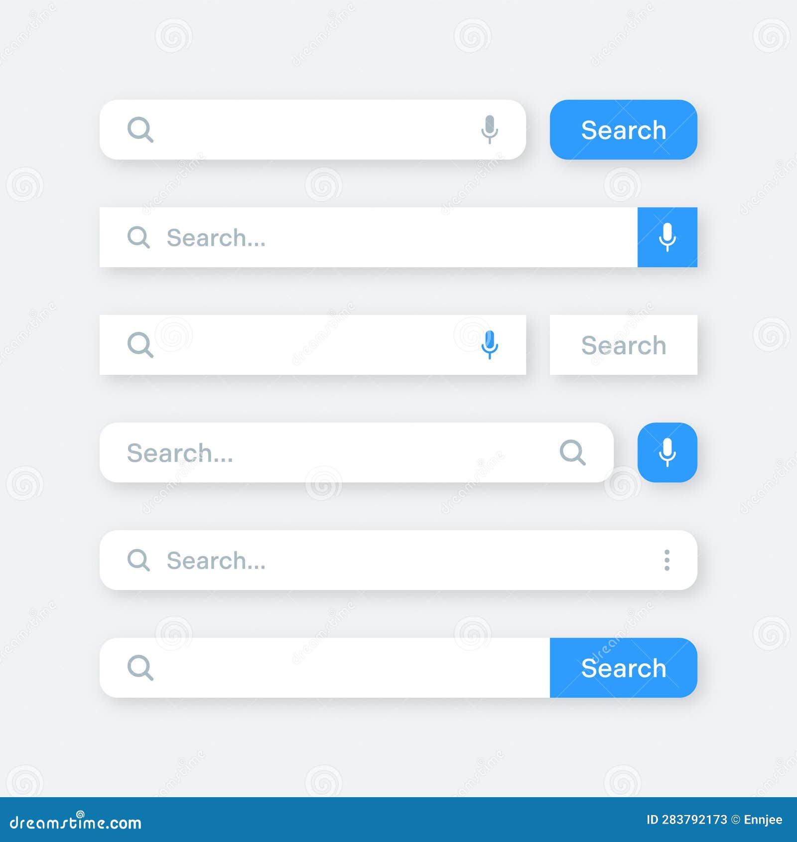 Various Search Bar Templates. Internet Browser Engine with Search Box ...