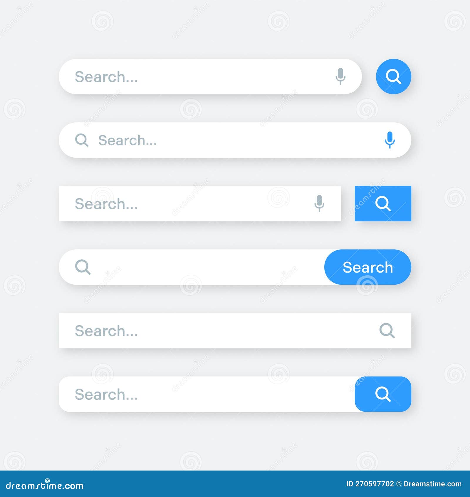 Various Search Bar Templates. Internet Browser Engine with Search Box ...