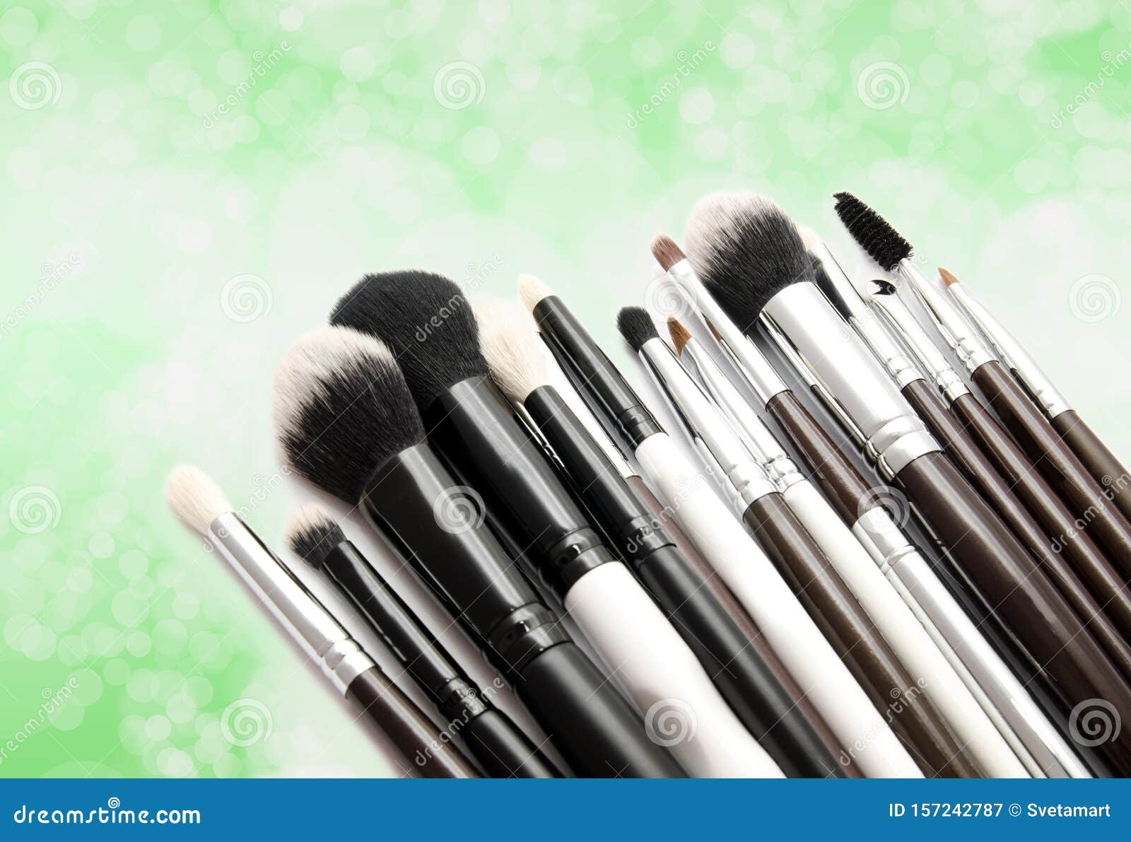 Various Set of Professional Makeup Brushes Stock Image - Image of brush ...