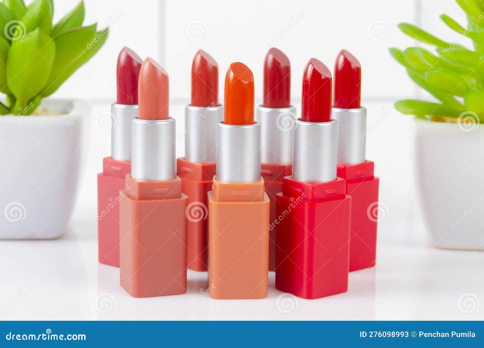 Set Of Matte Lipsticks In Red And Natural Colors Royalty-Free Stock ...