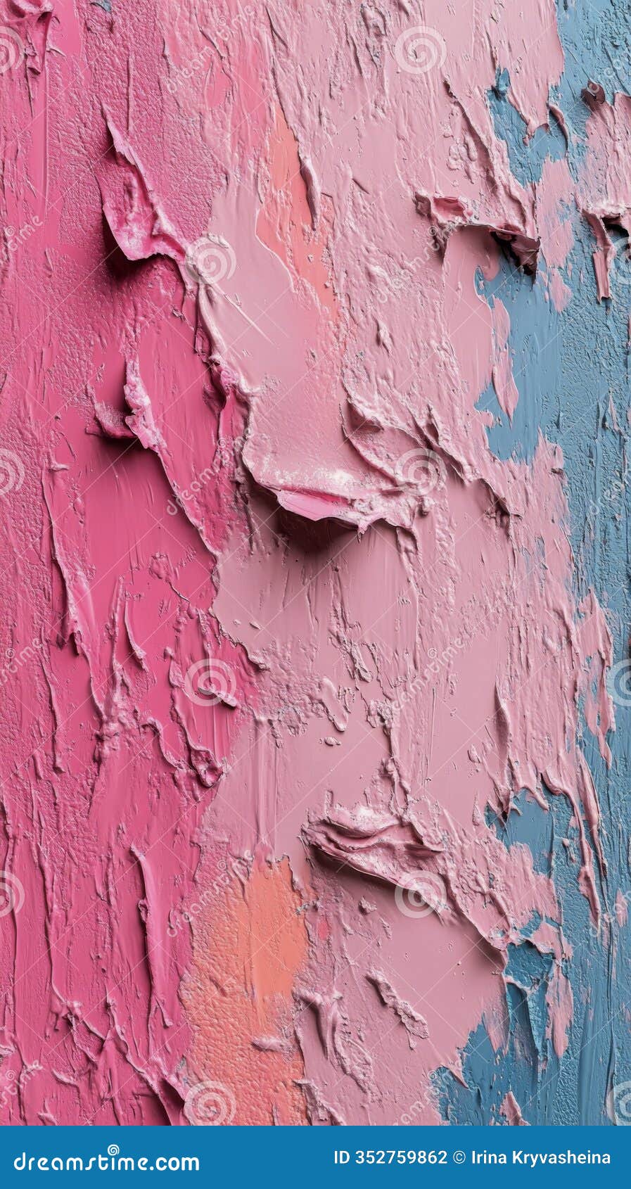 Beautiful Shades of Pink Paint Applied with Texture on a Canvas Stock ...