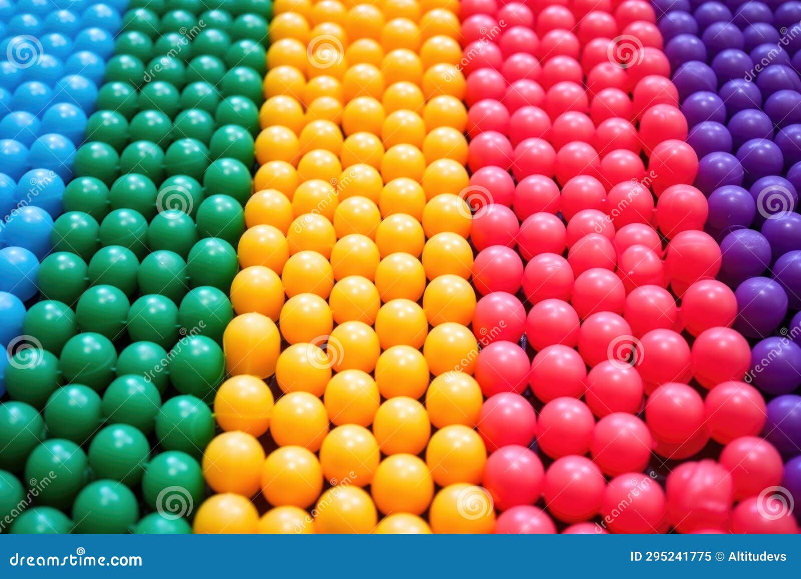 Various Shades of Single-color Rubber Balls in a Row Stock Image ...