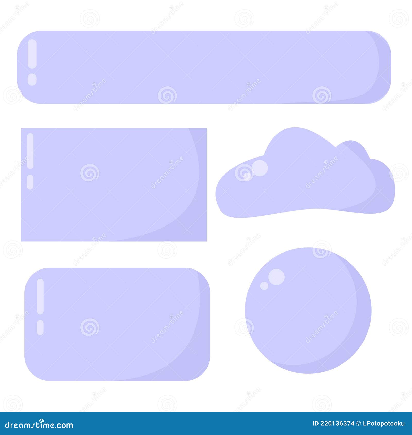 A Various Shape of Bubble Set Stock Vector - Illustration of media ...