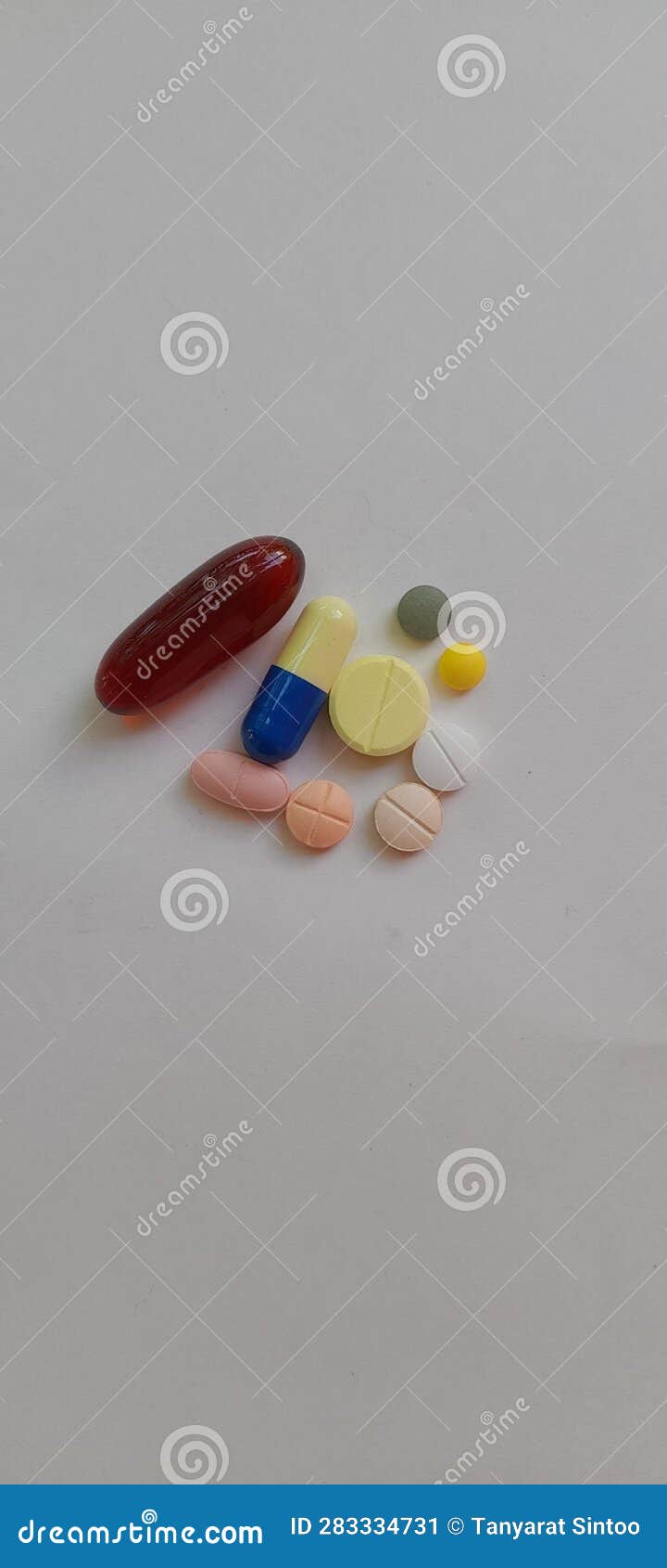 Various Shaped Pills of Different Shapes and Patterns. Stock Image ...