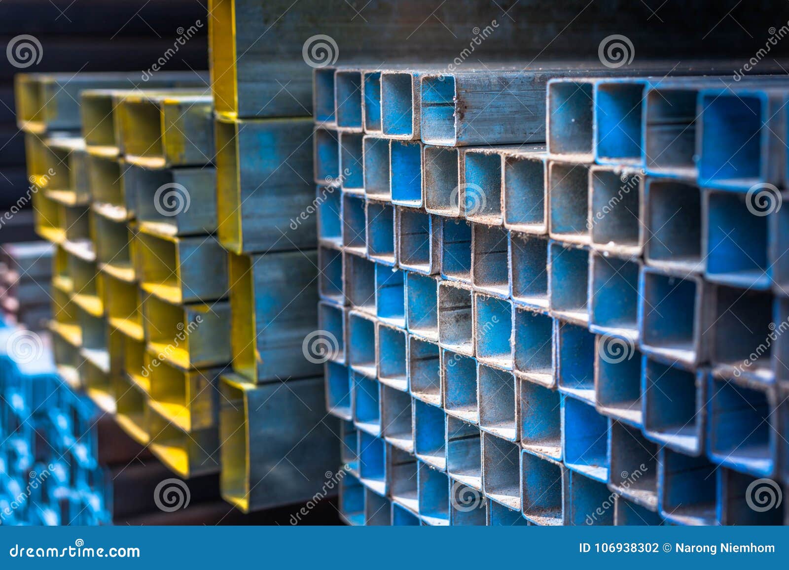 Steel in Construction Materials Store Stock Photo - Image of close ...