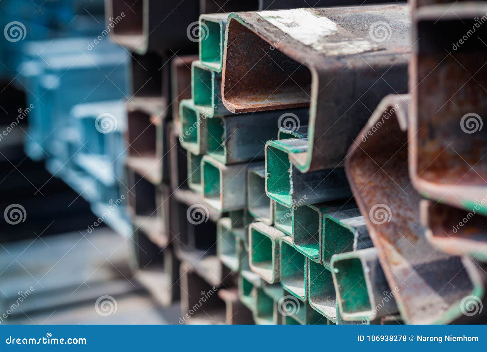 Steel in Construction Materials Store Stock Photo - Image of ...