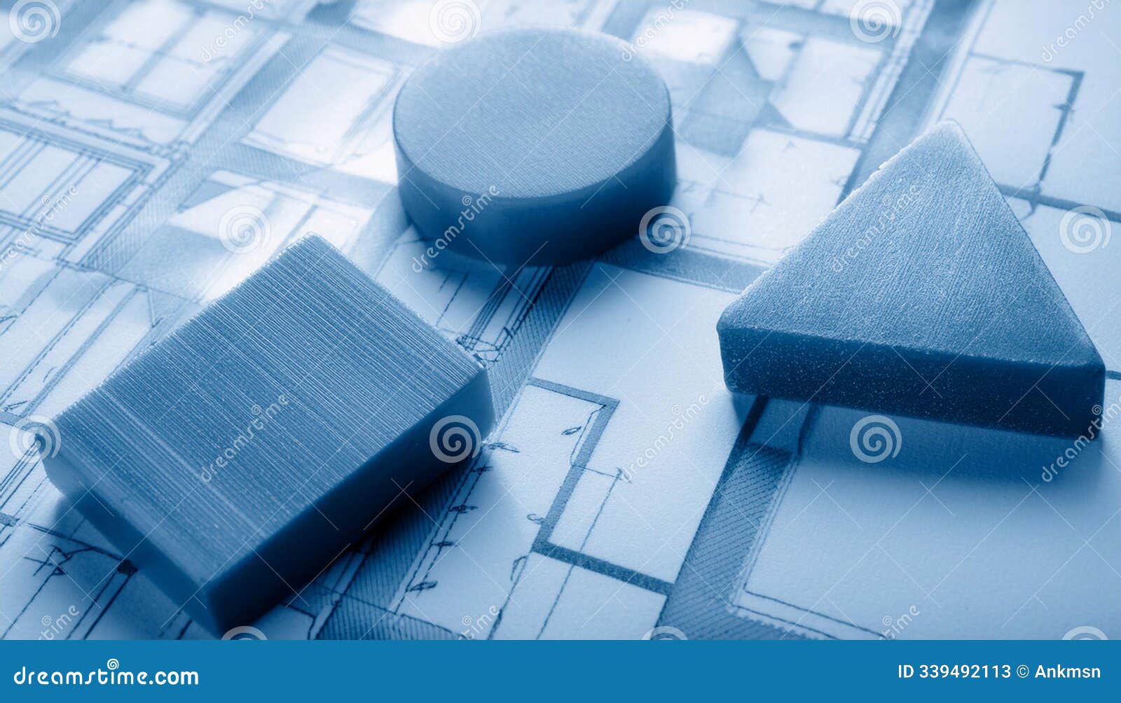 Various Shapes and Forms on a Design Sheet, Representing Structure ...