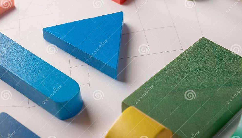 Various Shapes and Forms on a Design Sheet, Representing Structure, Design, and Organization ...