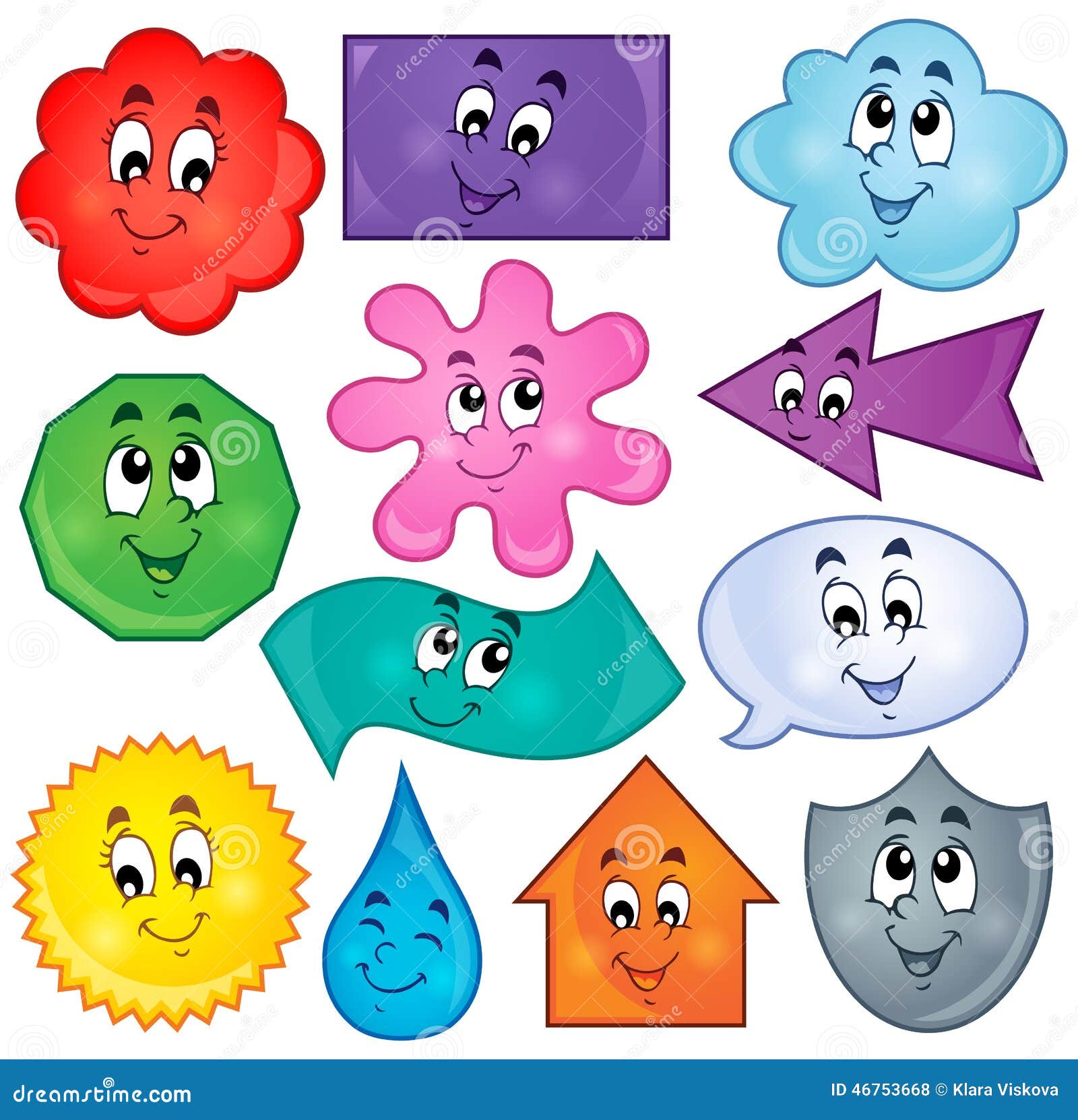 Various Shapes Theme Image 3 Stock Vector - Image: 46753668