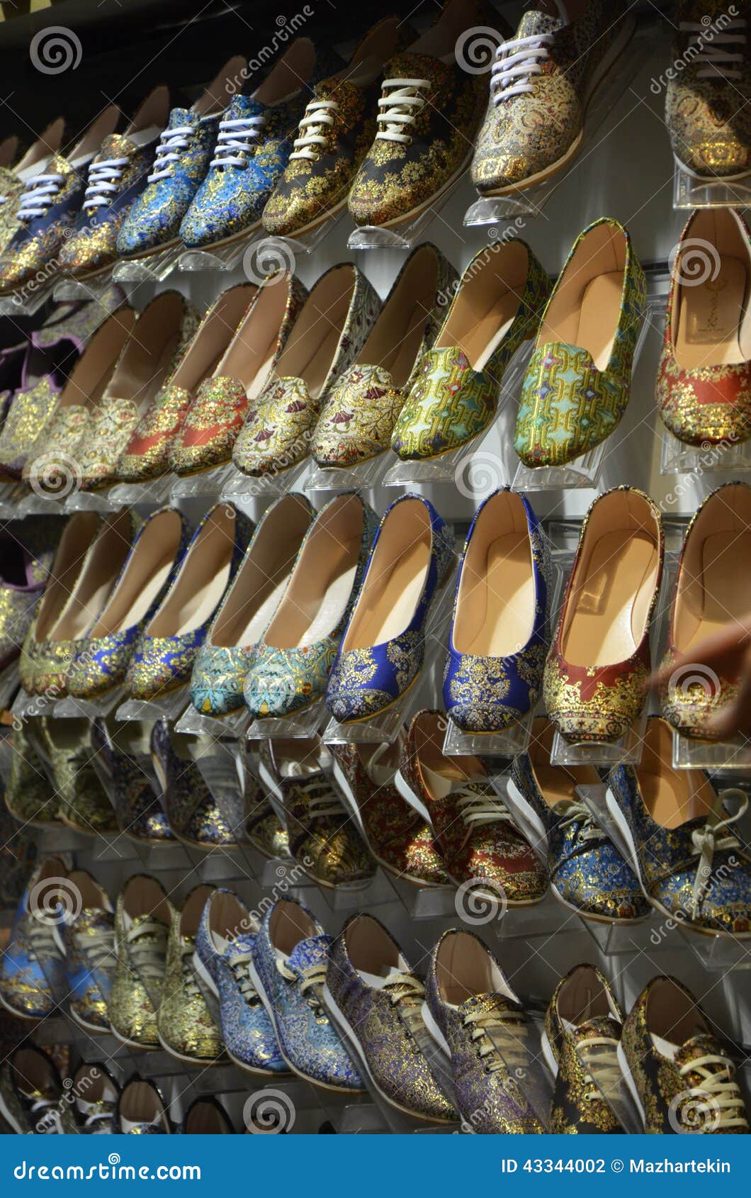 Various Shoes Old Turkish Motif Stock Photo - Image of motif, grand ...