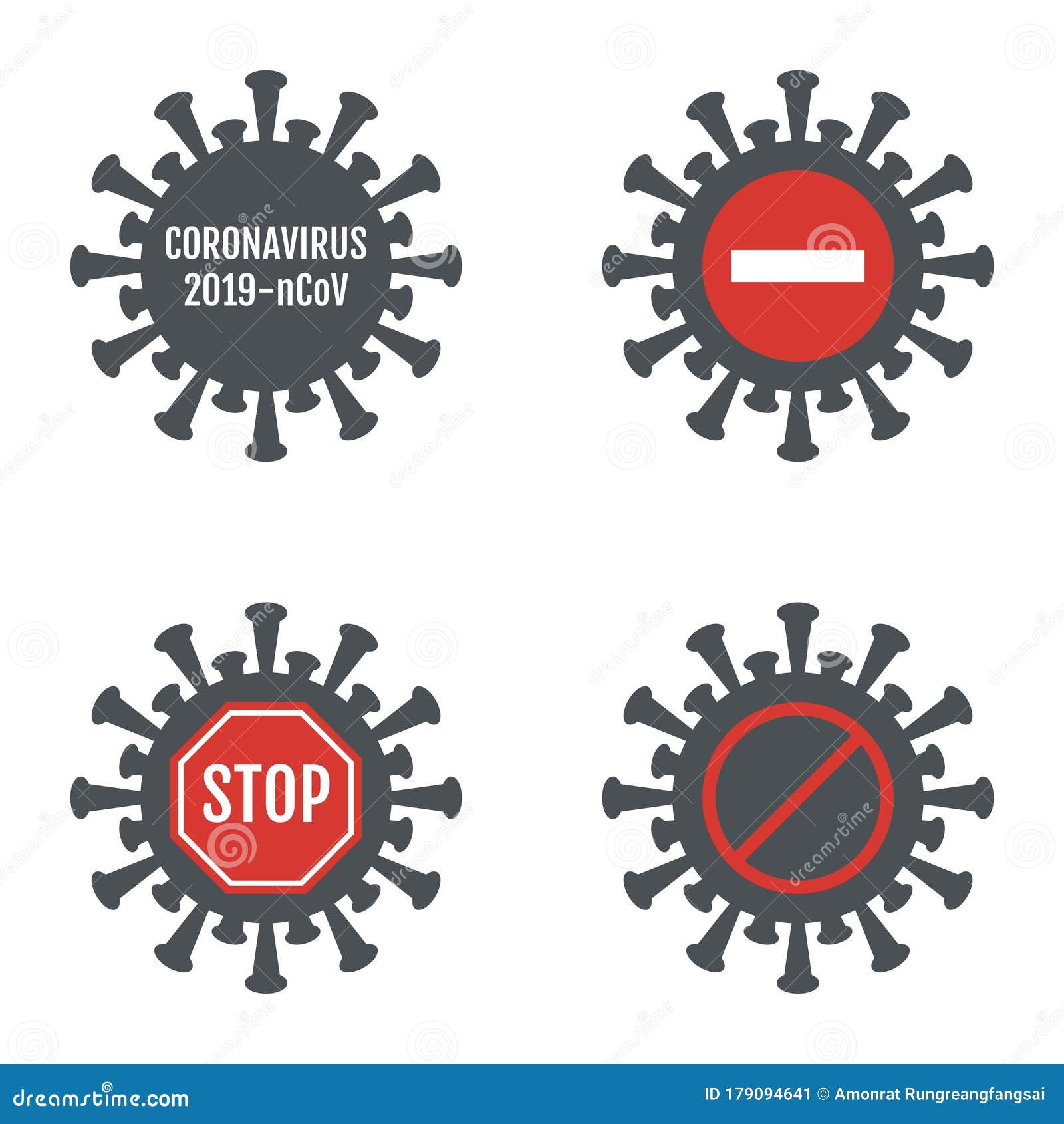 Various Sign and Symbol about Coronavirus or COVID-19 Stock Vector ...