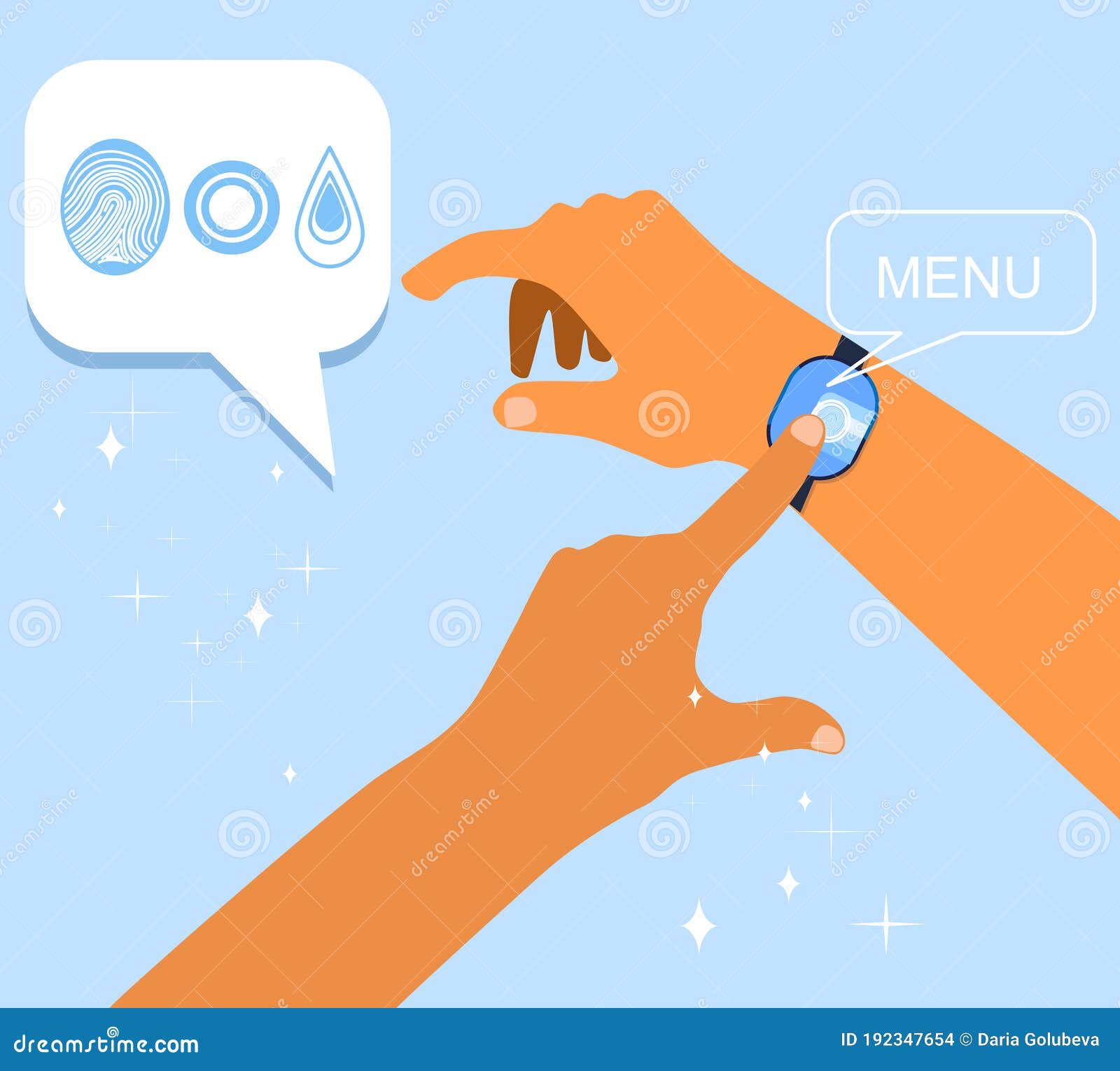 Force Touch Technology Concept. Human Hand Uses Pressure Sensors on ...