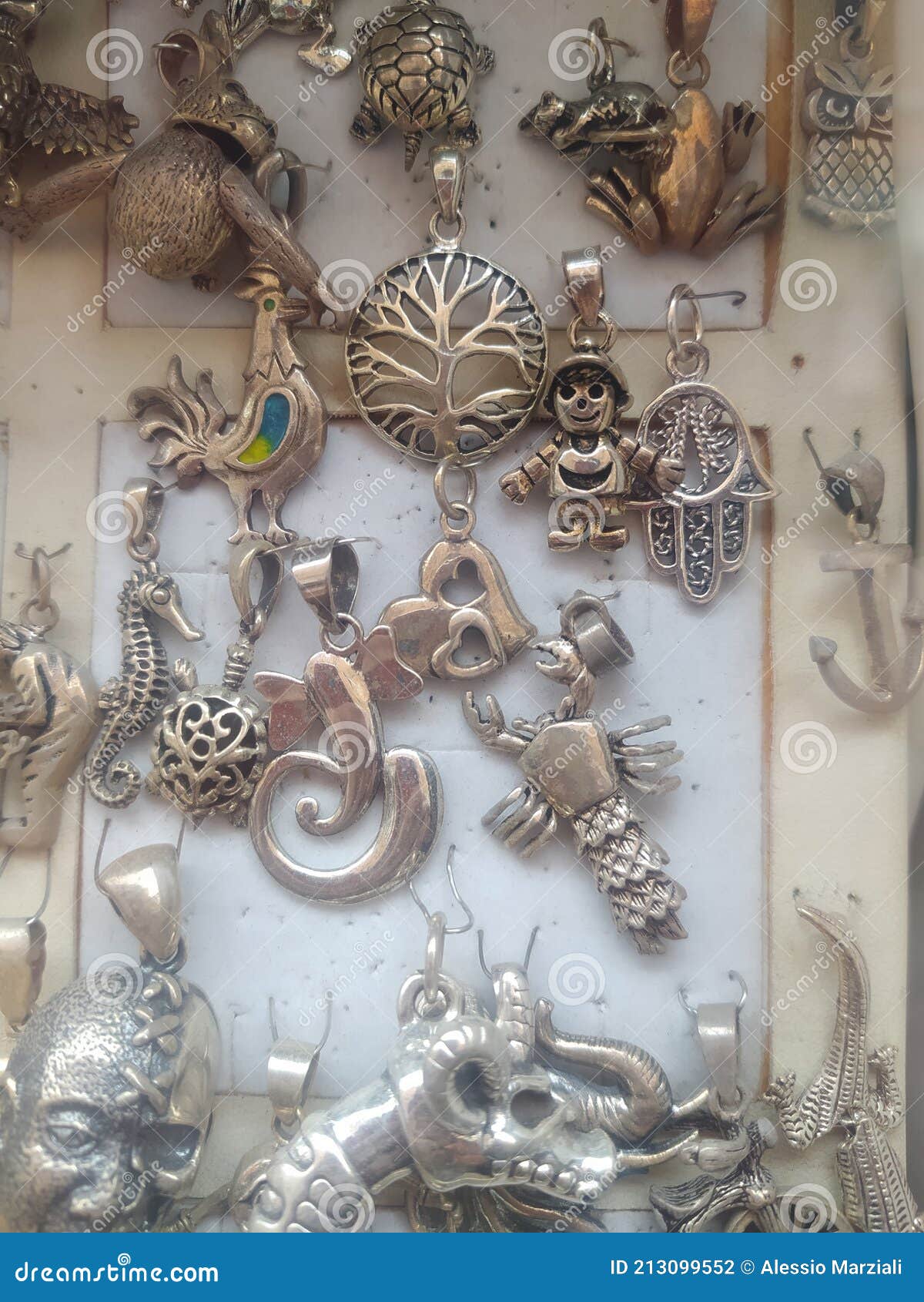 A Various Silver Objects Collection Stock Photo - Image of iron ...