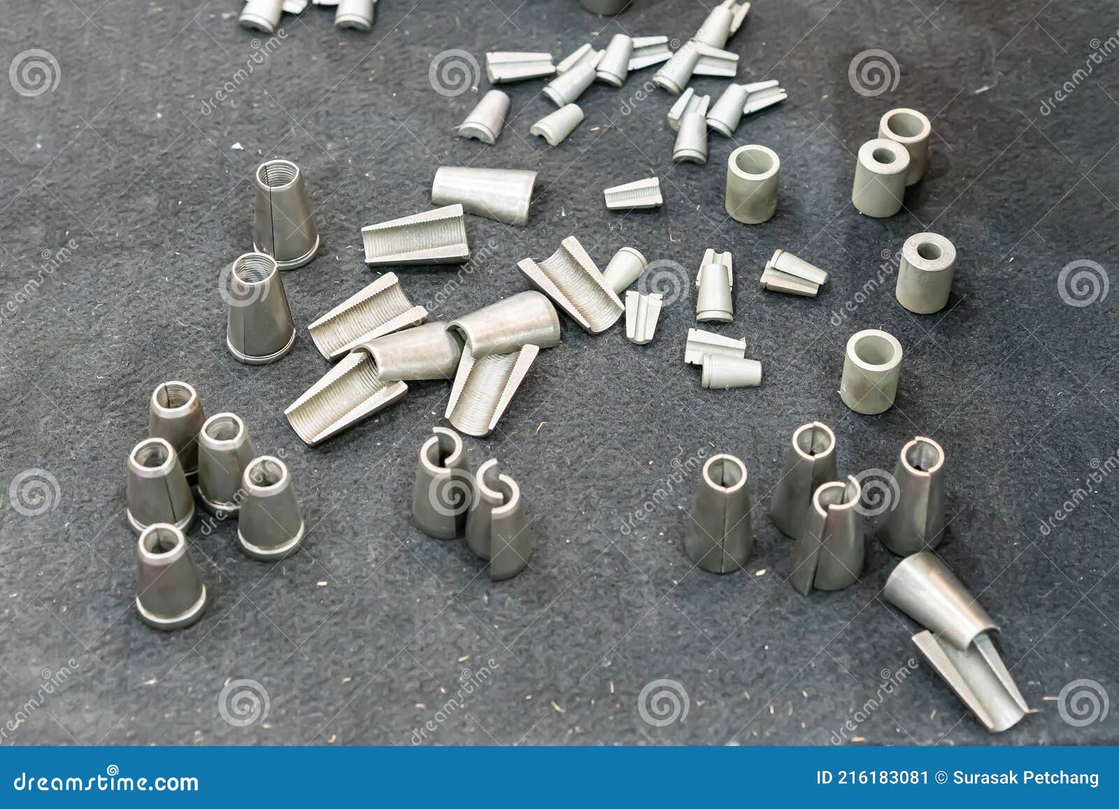 Various Size Sample Metal Workpiece after Forming Production or ...