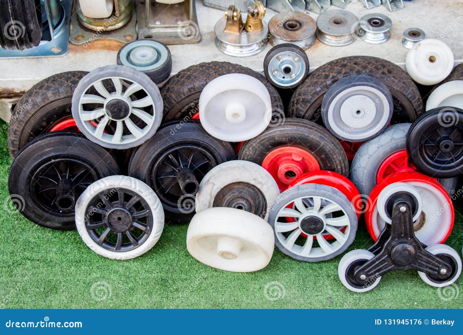 Various Sized and Shaped Wheels in the View Stock Photo - Image of ...