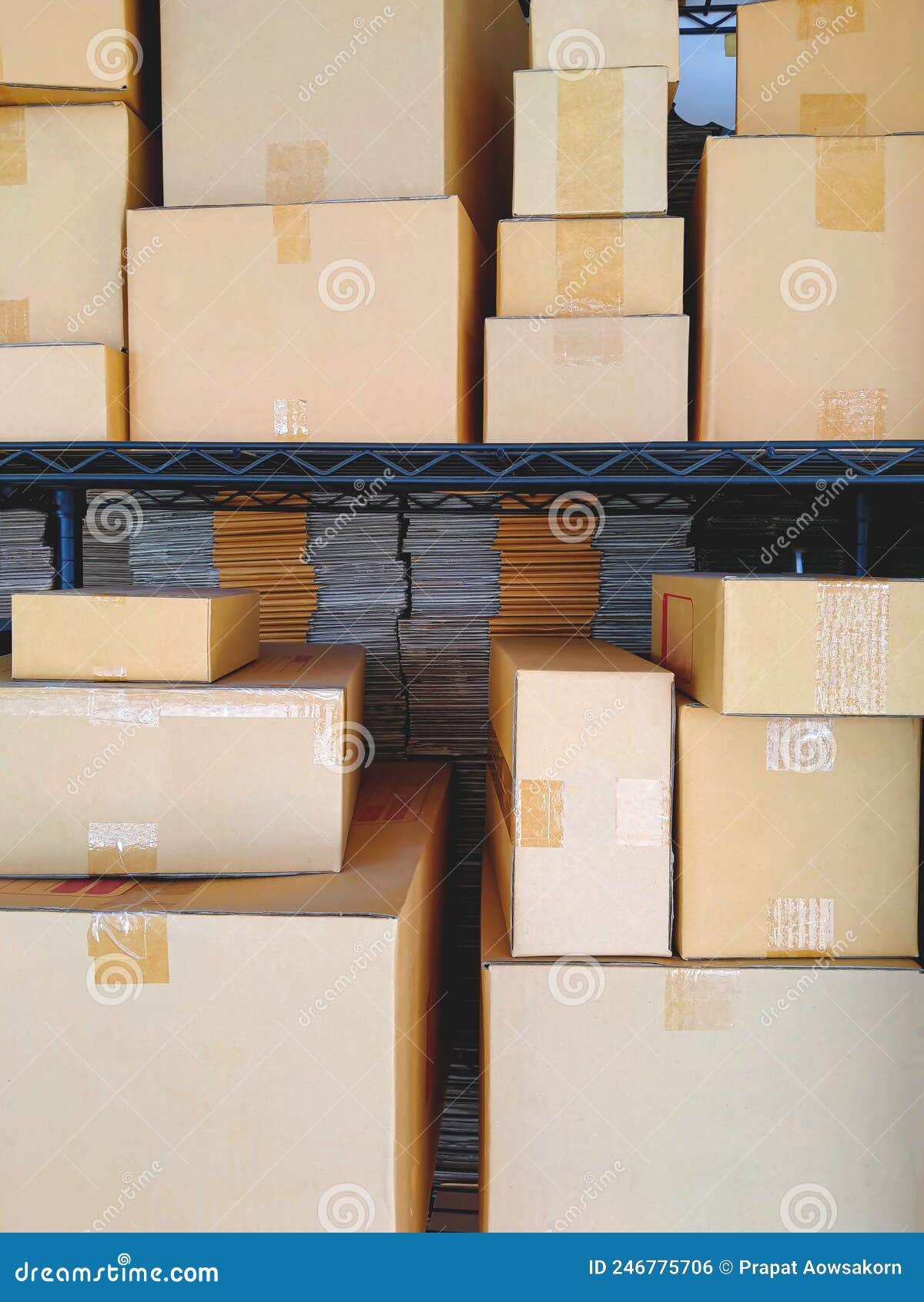 Folding Cardboard Boxes. Perforated Sheets Of Corrugated Cardboard Are ...