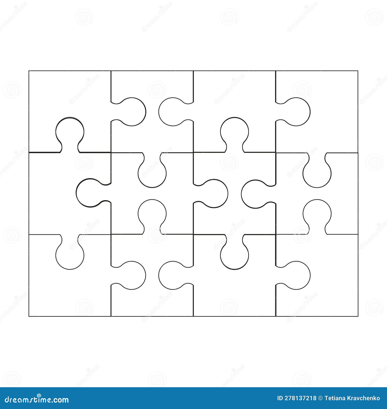 Various Sizes Puzzle. Vector Illustration Stock Vector - Illustration ...
