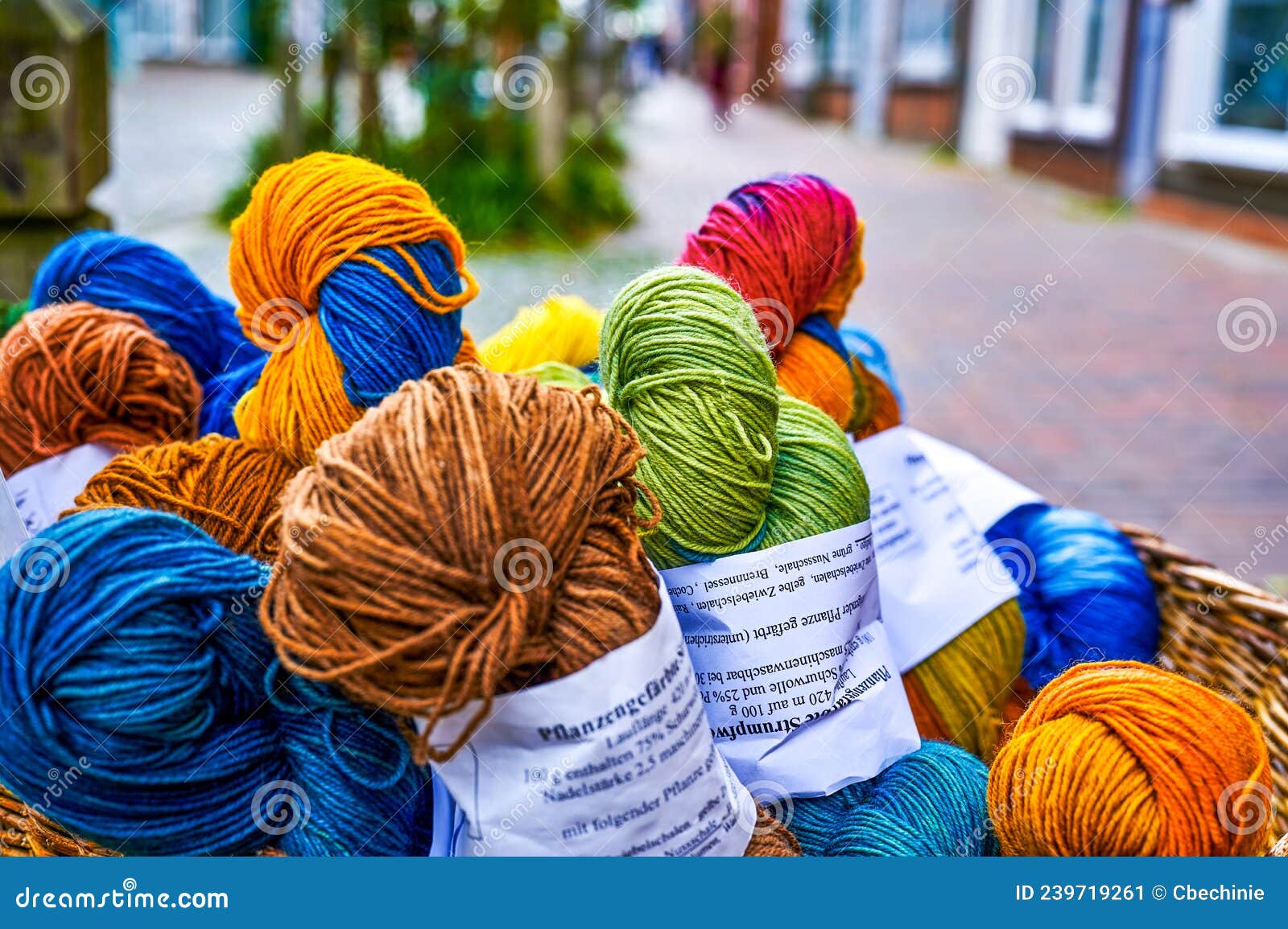 Brightly Colored Wool in a Basket Stock Image - Image of craft, object ...