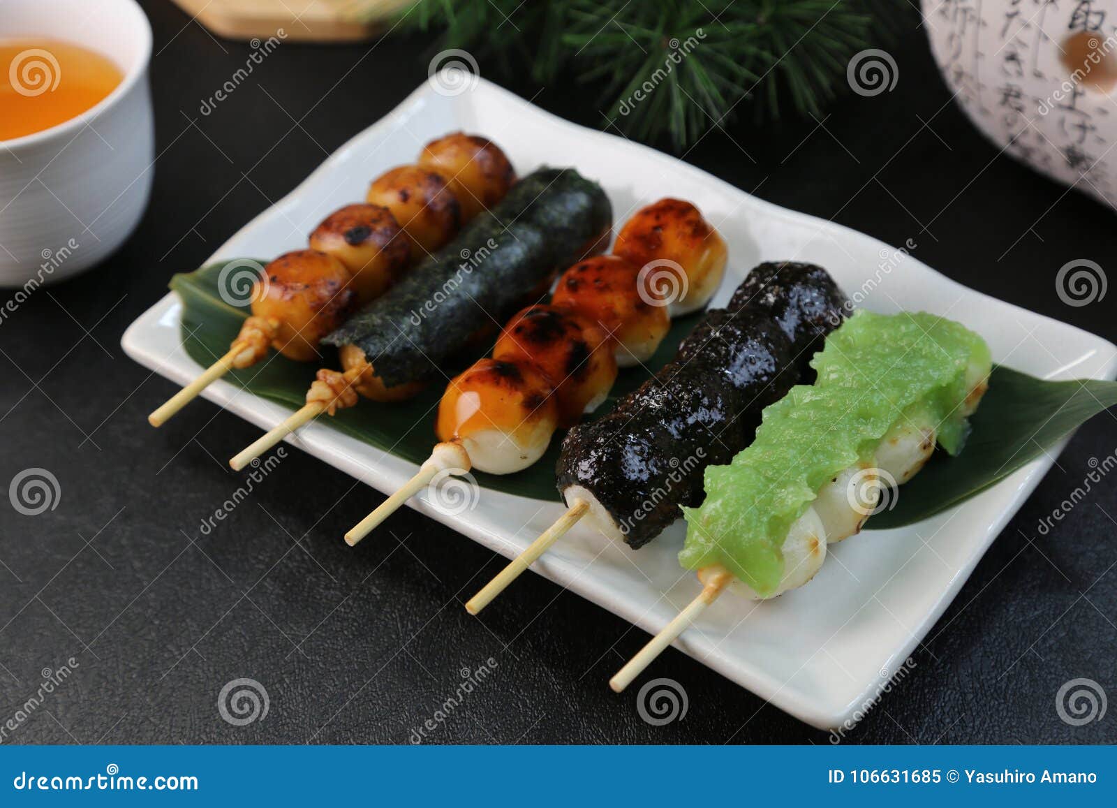 Various skewer dumplings stock image. Image of skewer - 106631685