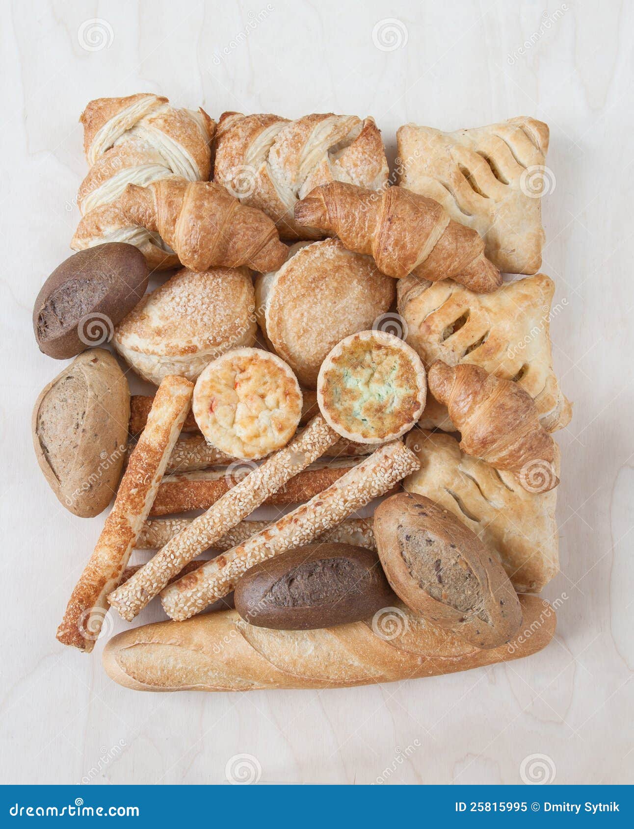 Various Small Baked Bread and Buns Stock Image - Image of small ...