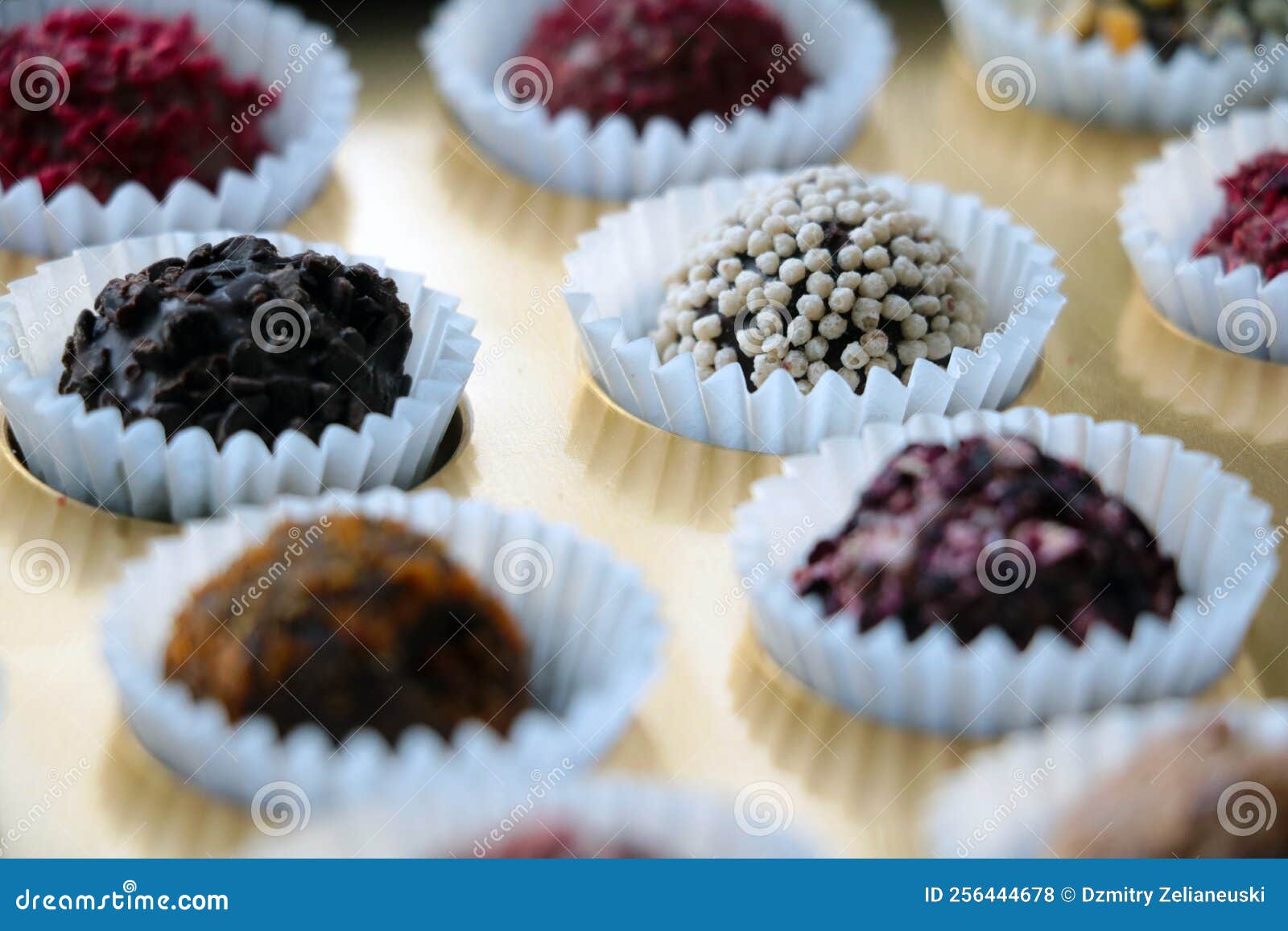 Various Small Chocolates in a Package or Box. Stock Photo - Image of ...