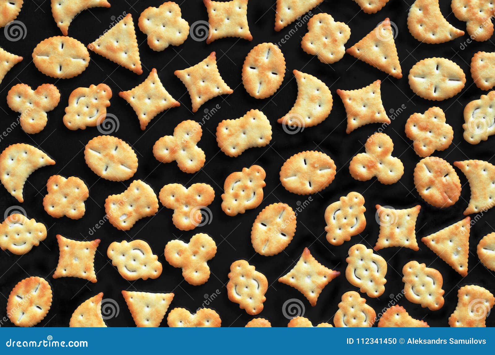 Various small crackers stock photo. Image of metal, food - 112341450