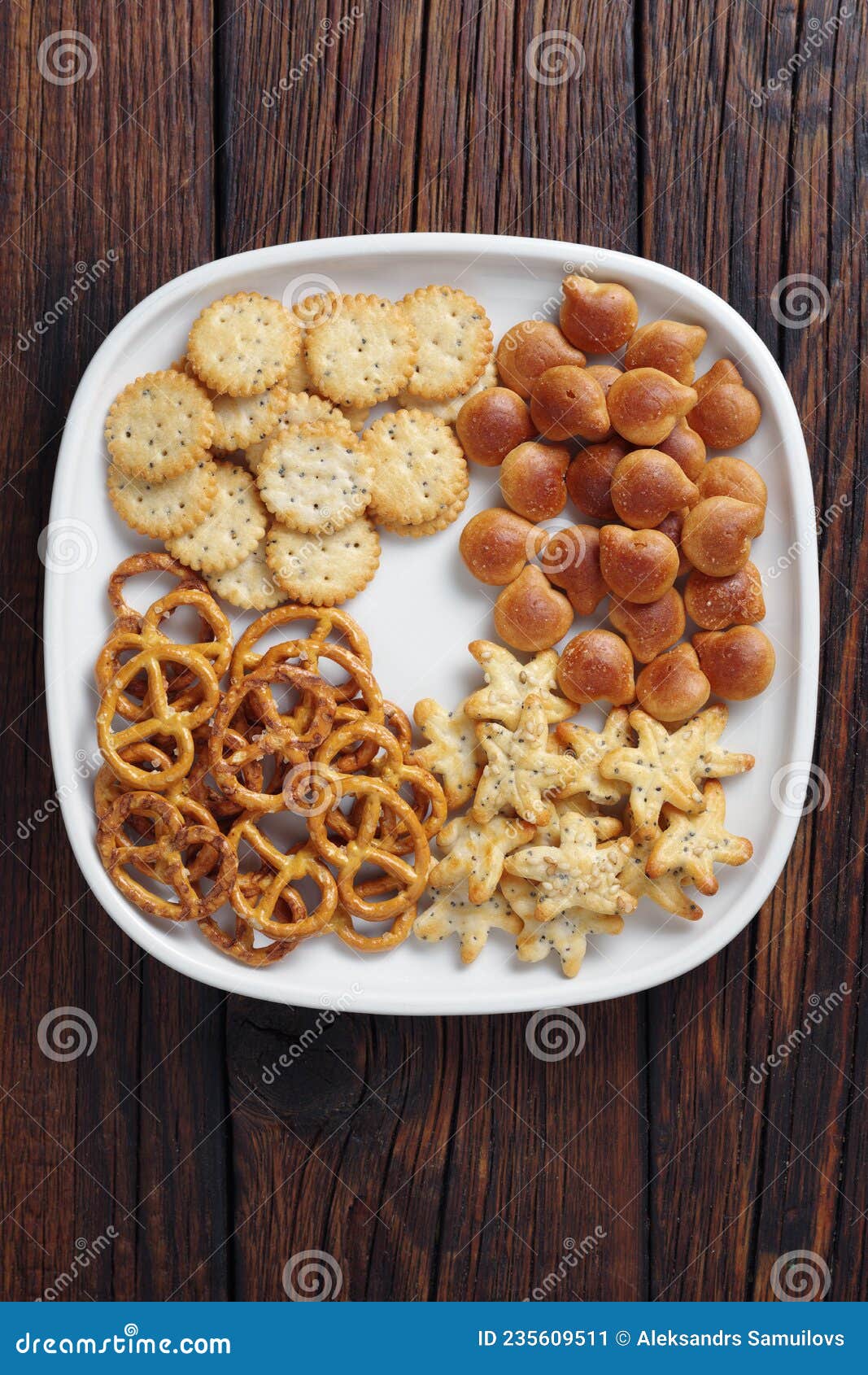 Various small crackers stock image. Image of delicious - 235609511