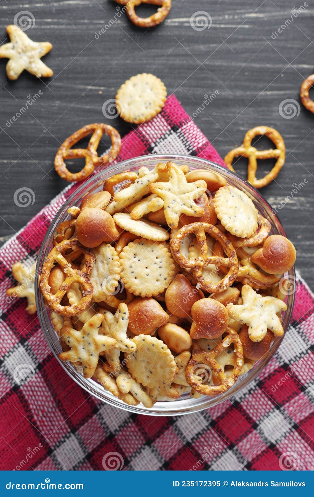 Various small crackers stock image. Image of salted - 235172395