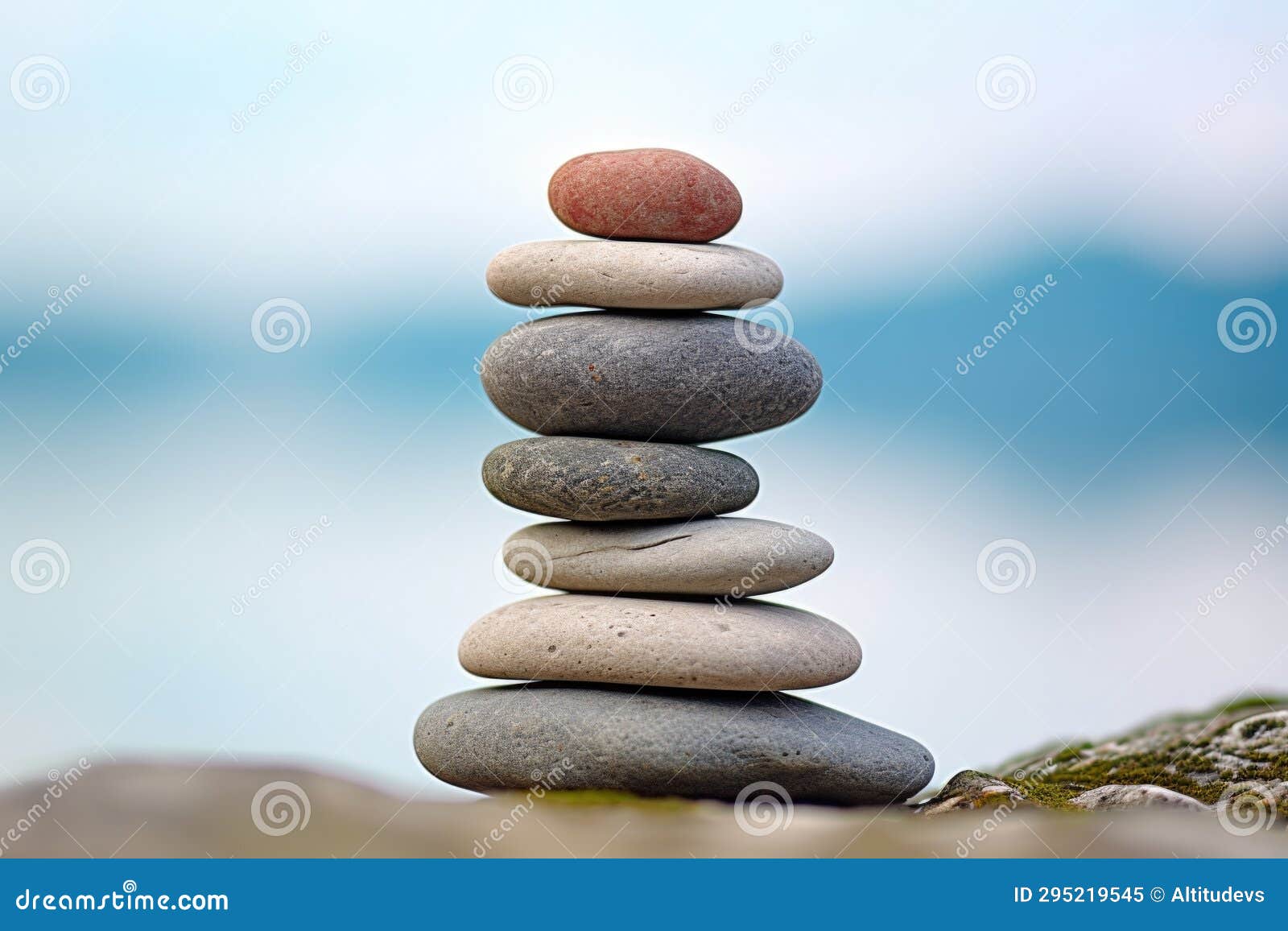 Various Small Rocks Balanced on Top of Each Other Stock Image - Image ...
