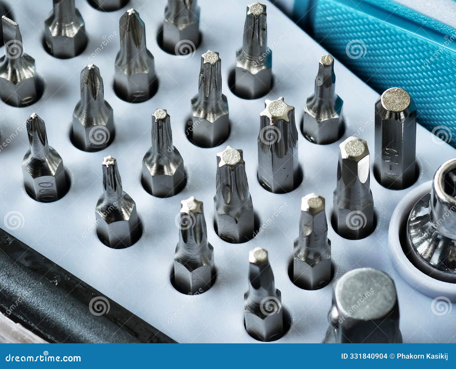 Various Small Screwdriver Bits in Different Shapes and Sizes, Captured ...