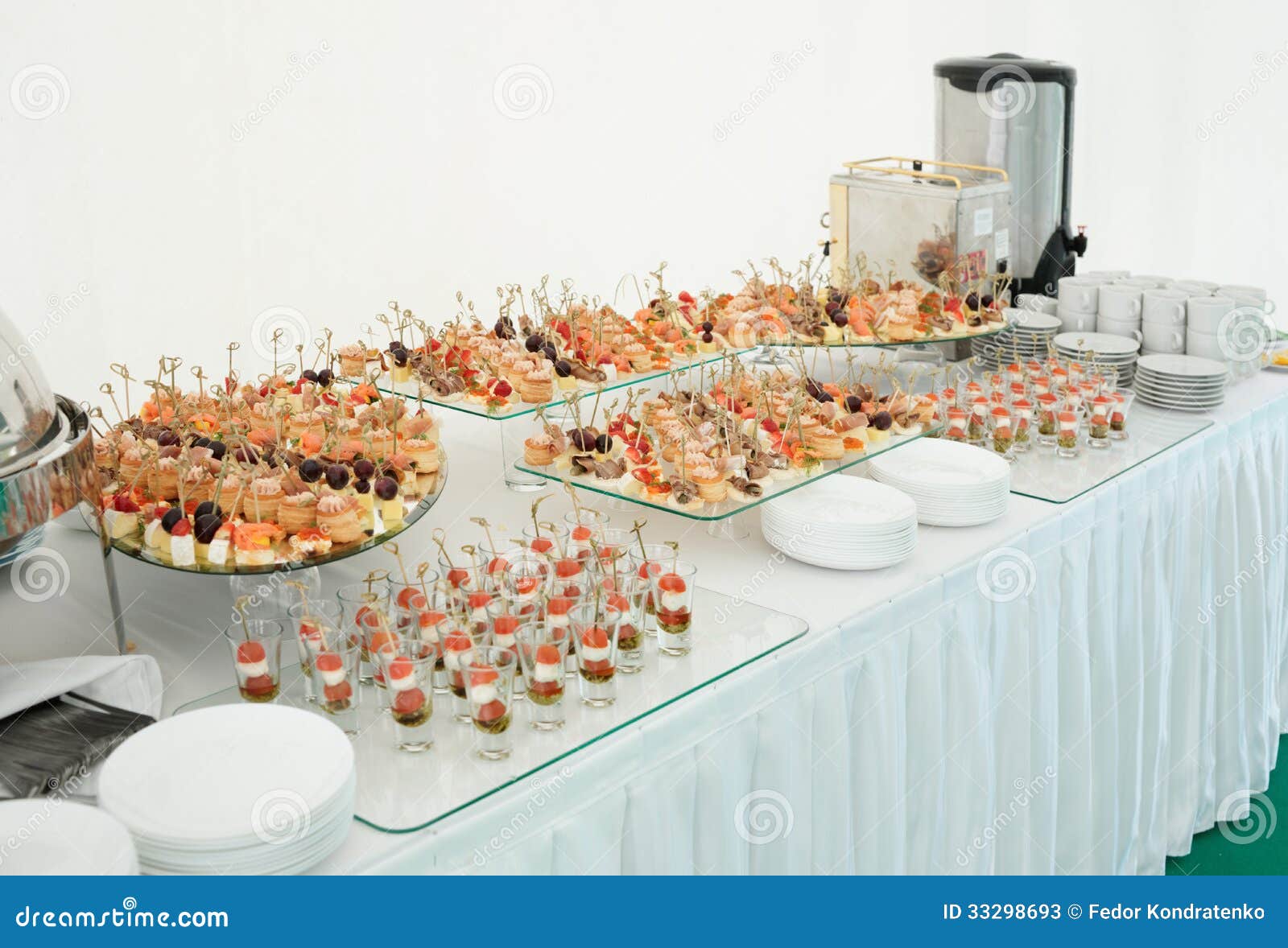 Various Snacks on Banquet Table Stock Image - Image of presentation ...