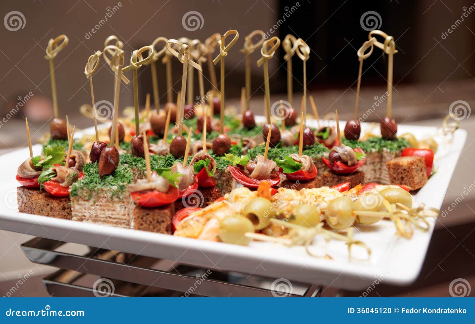 Various Snacks in Plate on Table Stock Photo - Image of fish, banquet ...