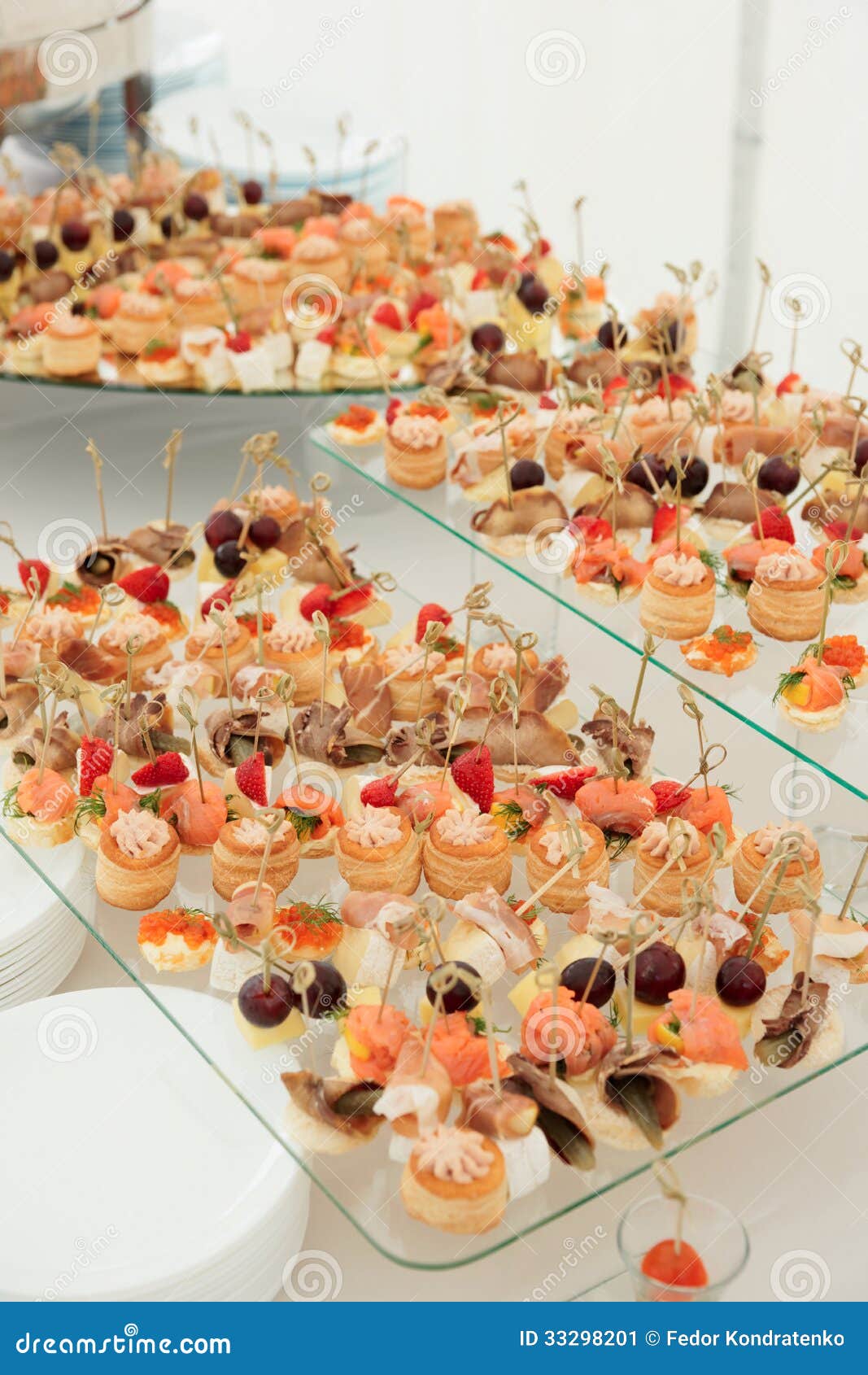 Various snacks on platter stock image. Image of canape - 33298201