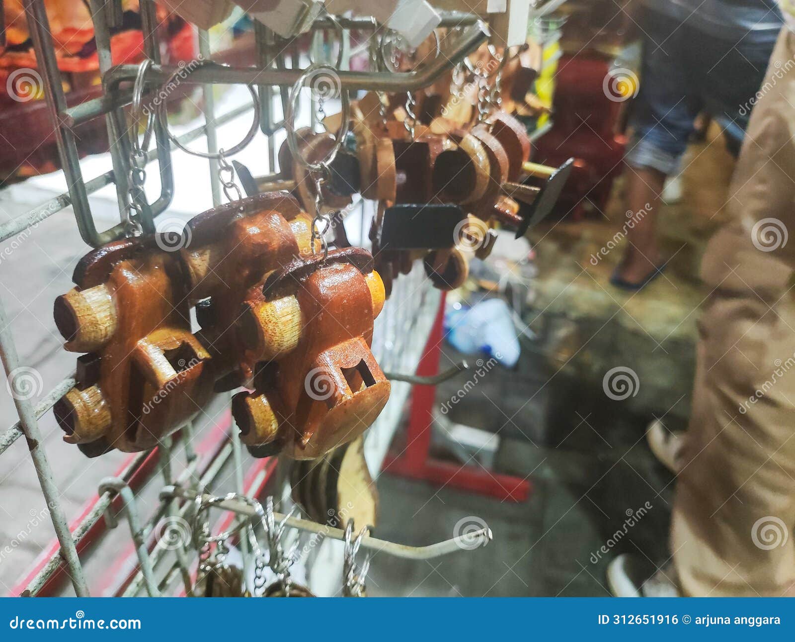 Various Souvenirs on Display at the Cheng Ho Night Market. Keychain ...