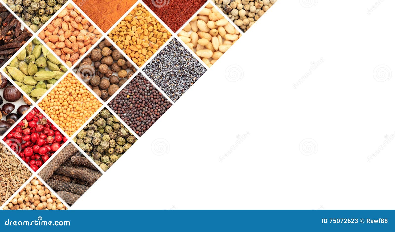 Various Spice Seeds Collage Stock Image - Image of peppercorn, guarana ...