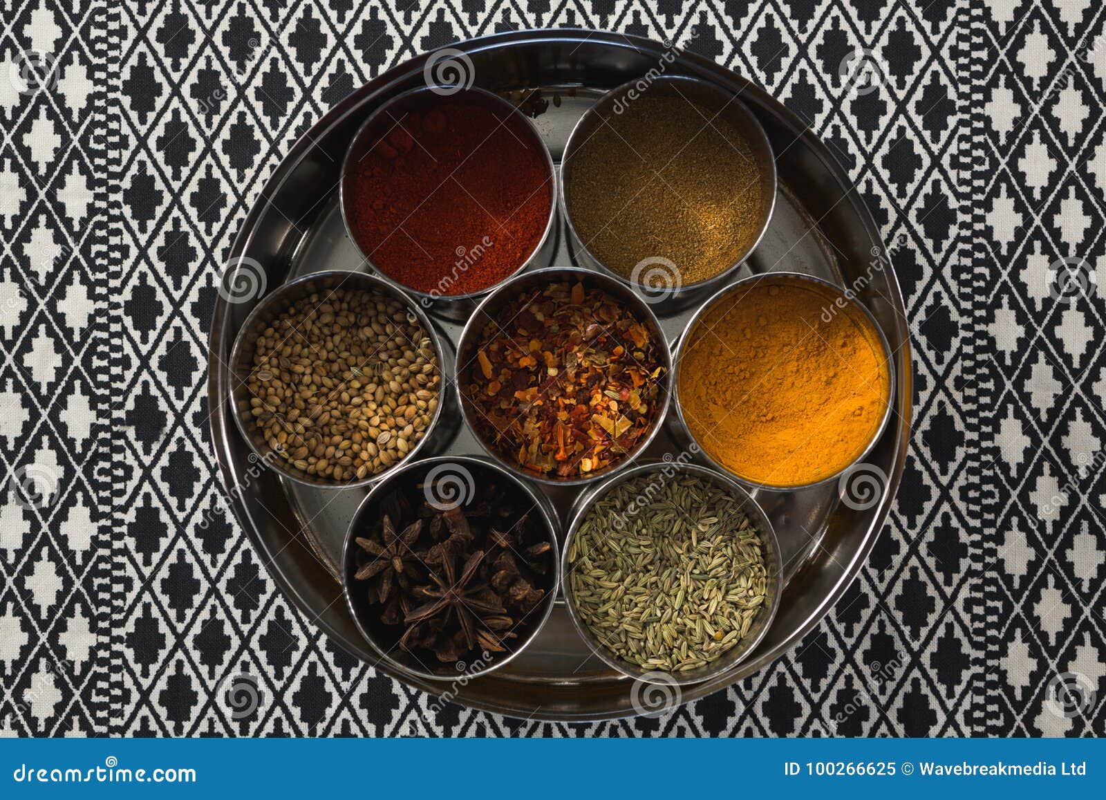 Various Spices in a Container Stock Image - Image of pepper, rustic ...