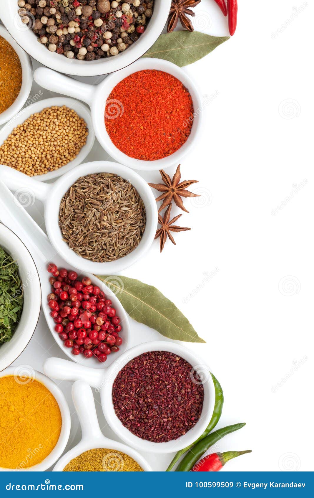 Various spices selection stock image. Image of ingredient - 100599509