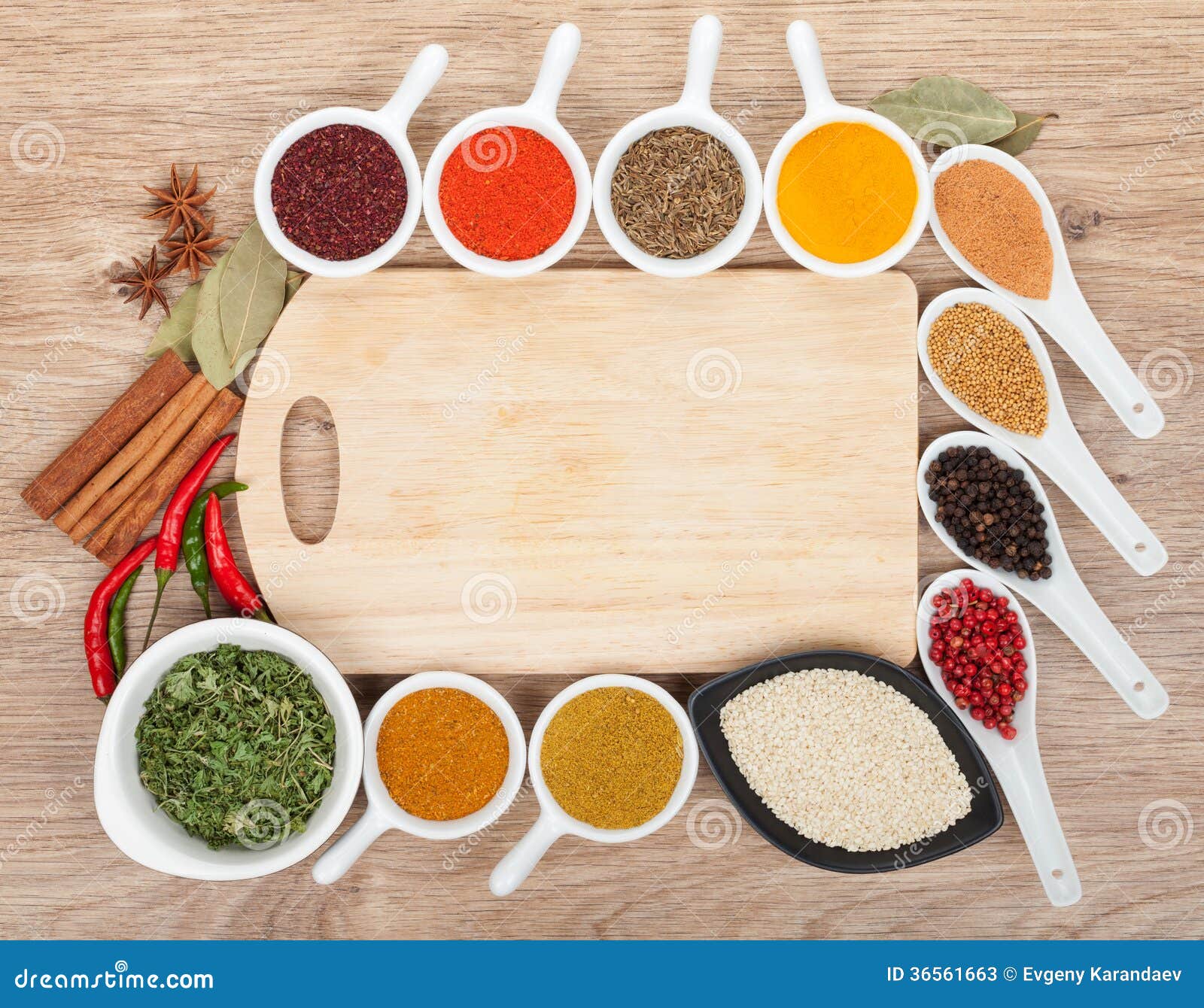 Various spices selection stock image. Image of bowl, chilli - 36561663