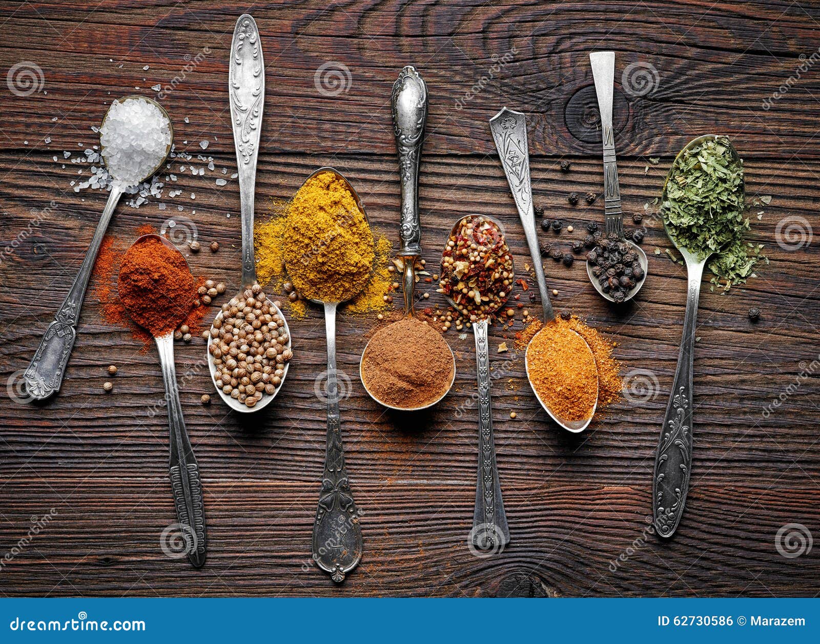 Various spices stock photo. Image of spices, salt, ingredient - 62730586