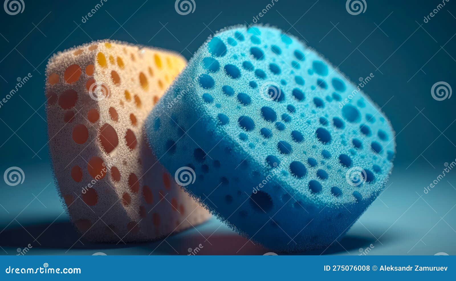 Various Sponges for Cleaning and Dishwashing Stock Illustration ...