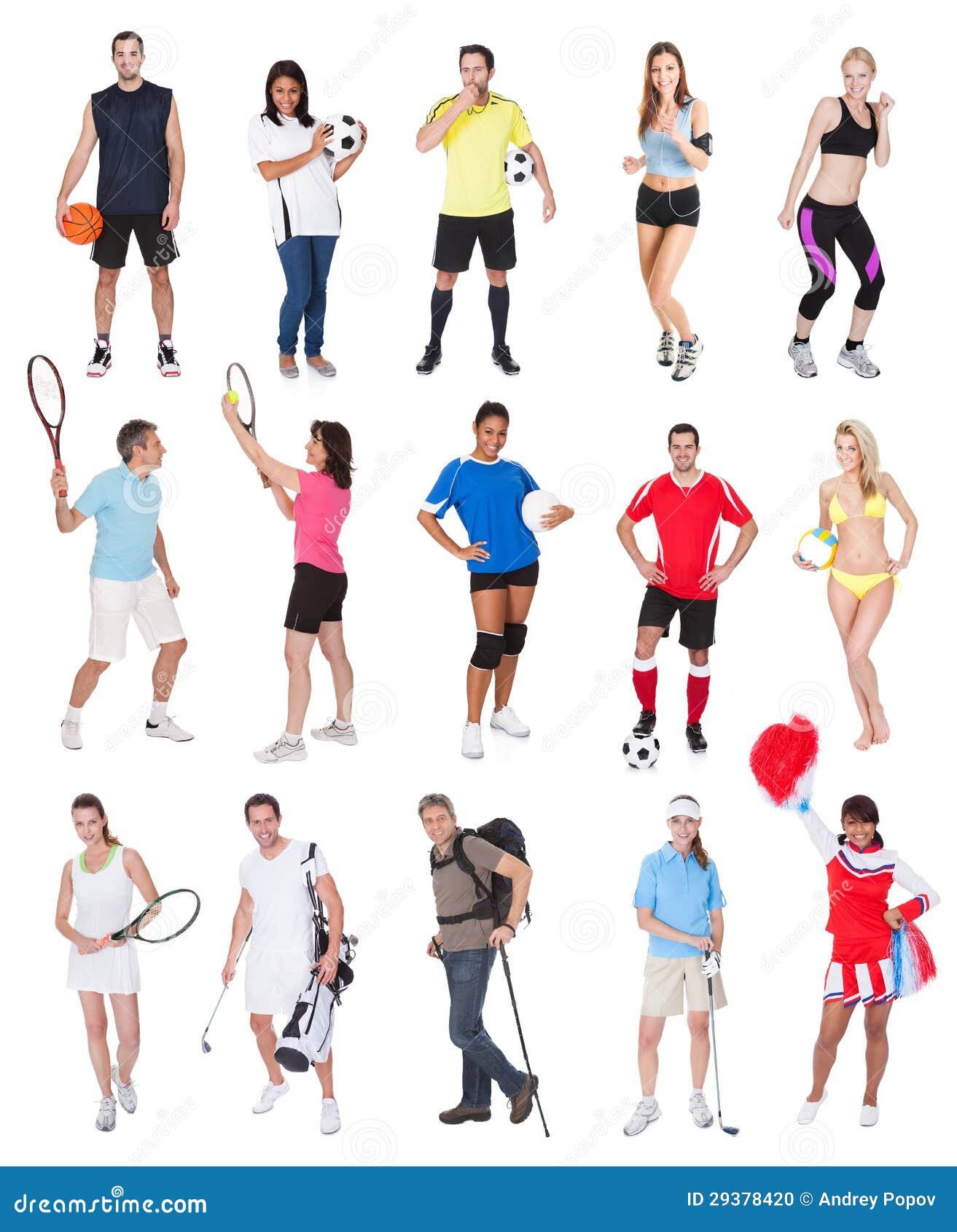 Various sports people stock photo. Image of beautiful - 29378420