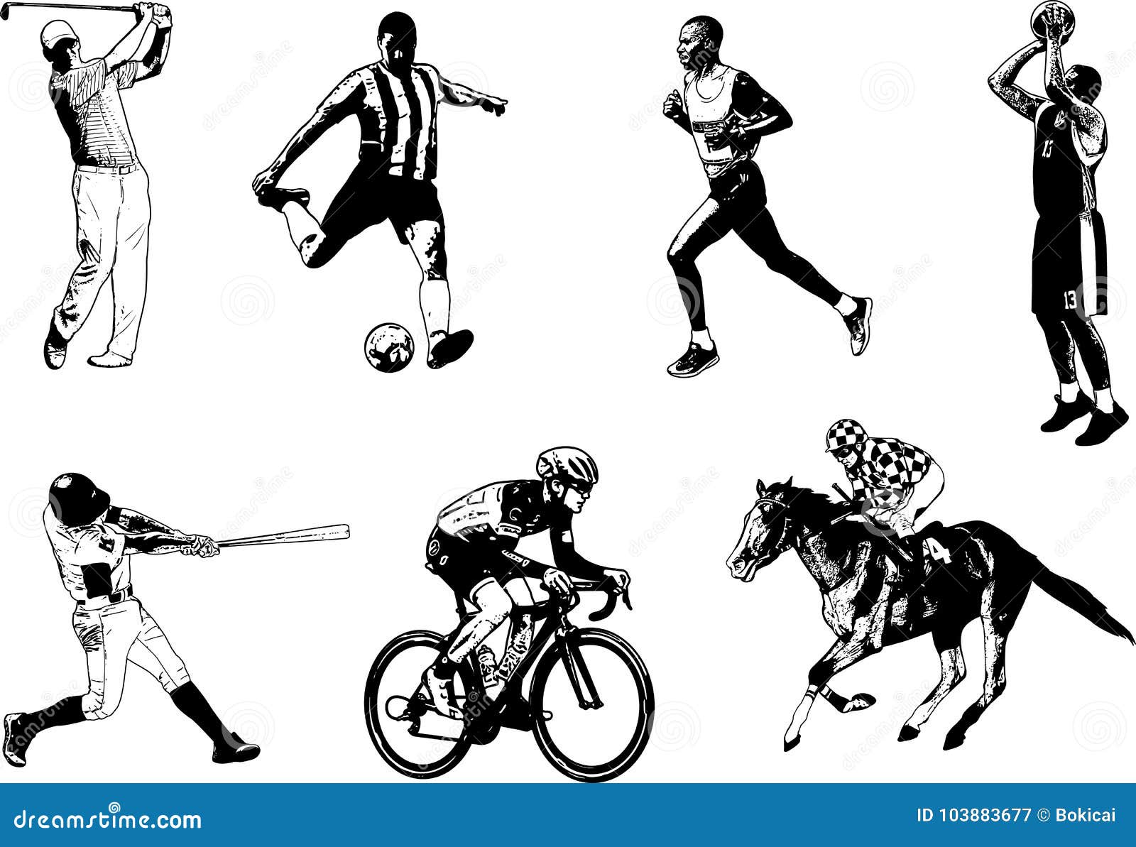 Various Sports Sketch Illustration Stock Vector - Illustration of ...