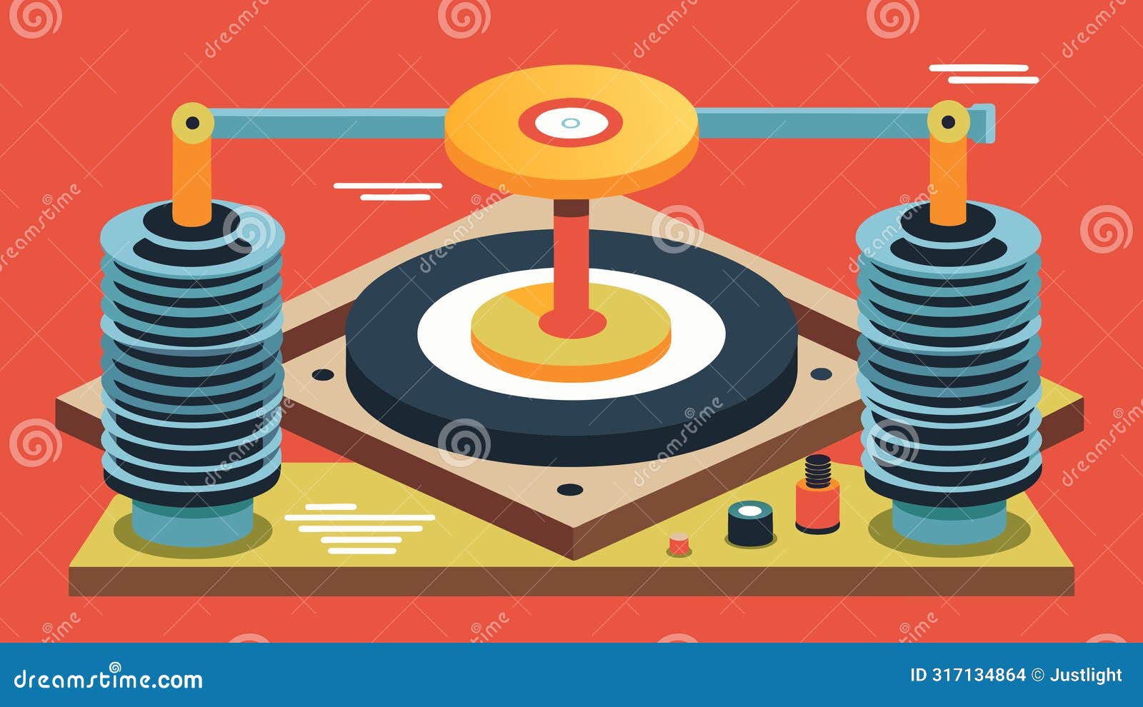Various Springs And Rubber Dampers Hidden Within The Record Players ...