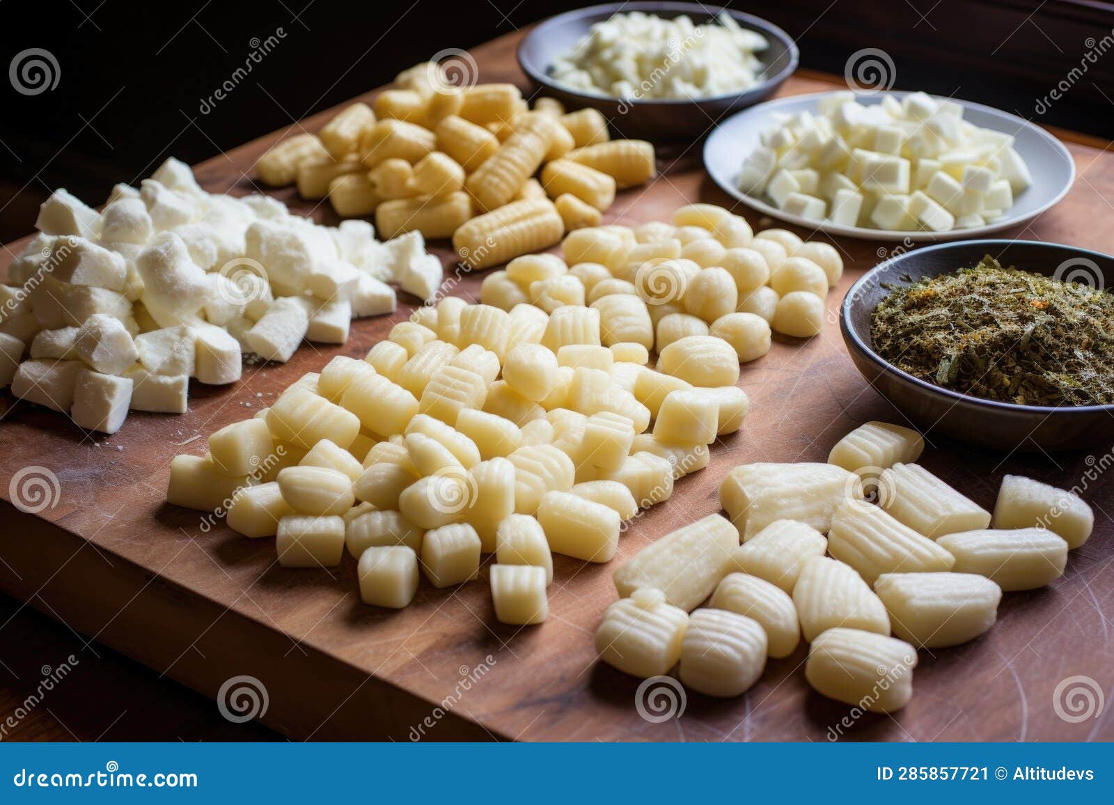 Gnocchi Making Process With Dough Cutter Royalty-Free Stock Photo ...