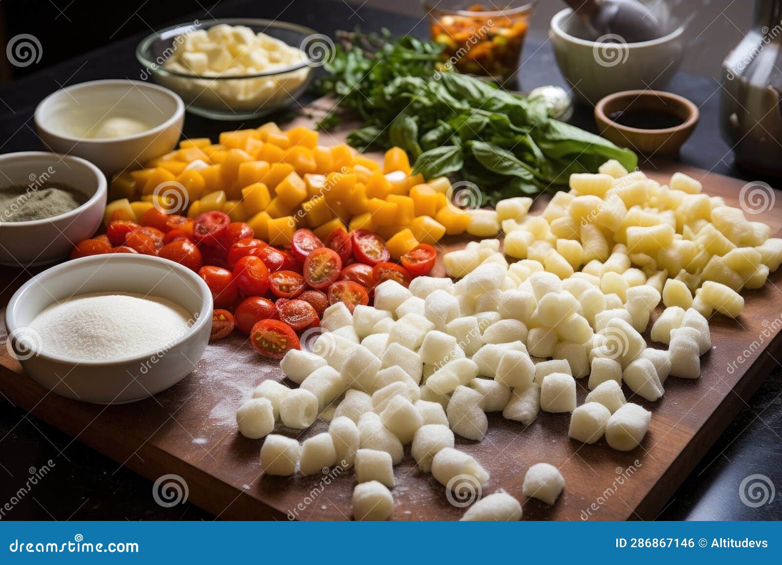 Gnocchi Making Process With Dough Cutter Royalty-Free Stock Photo ...