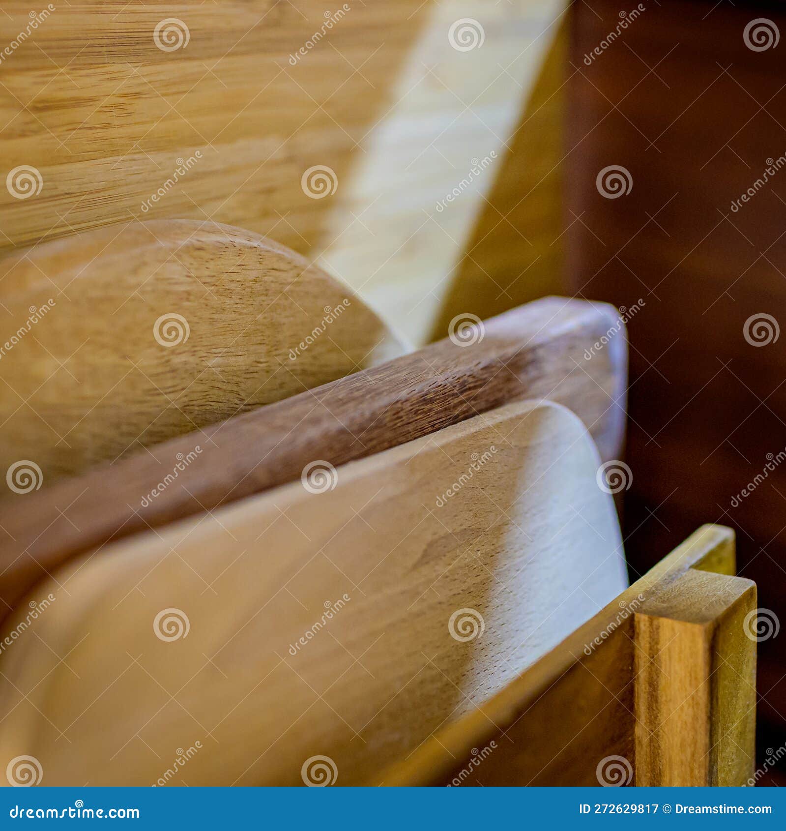 Various Standing Stacks of Chopping Board. Stock Image - Image of ...