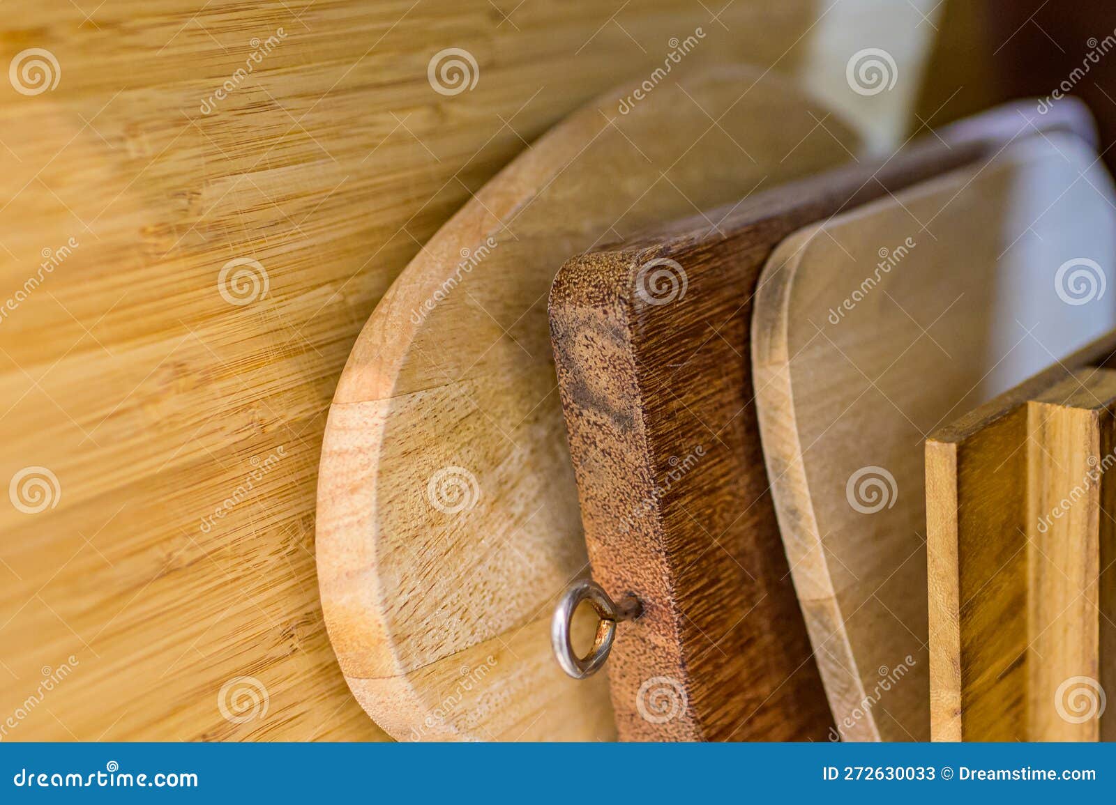 Various Standing Stacks of Chopping Board. Stock Image - Image of ...